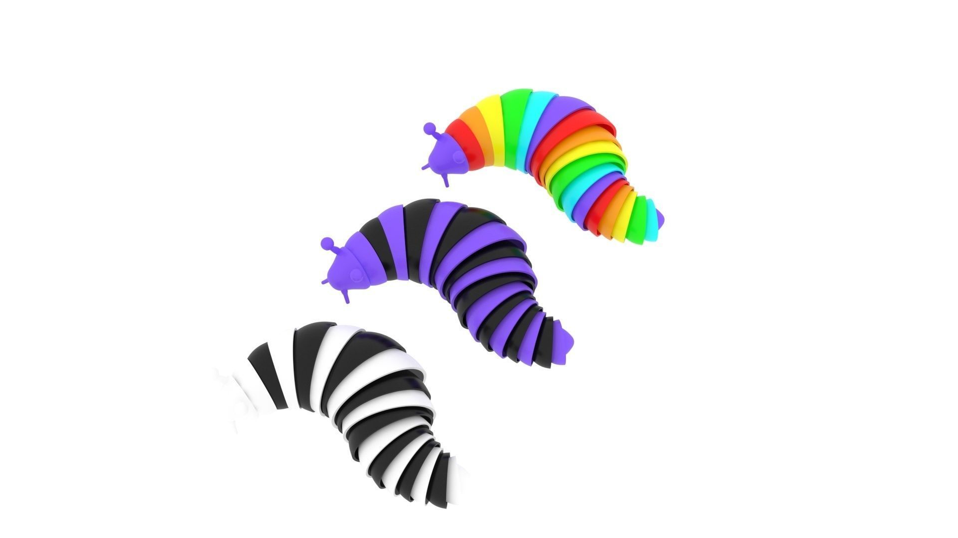 Fidget Slugs 3D model | CGTrader