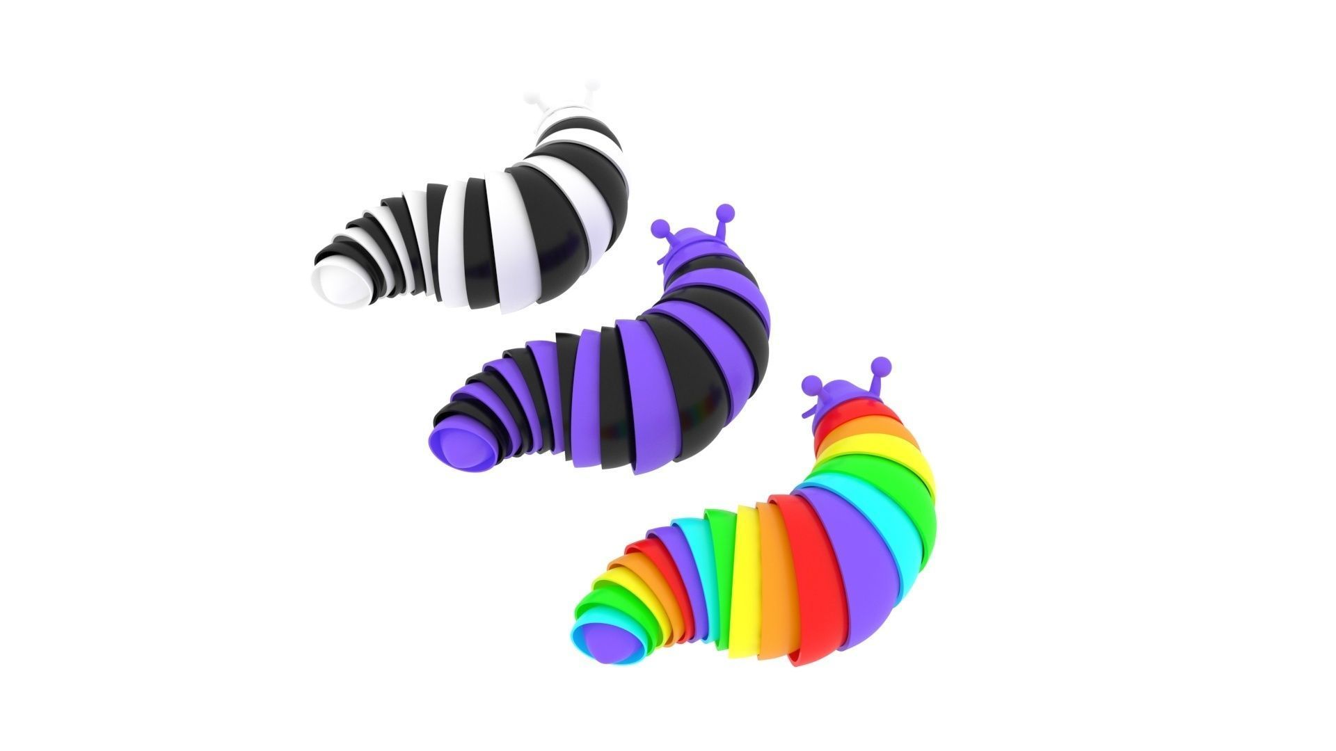 Fidget Slugs 3D model | CGTrader
