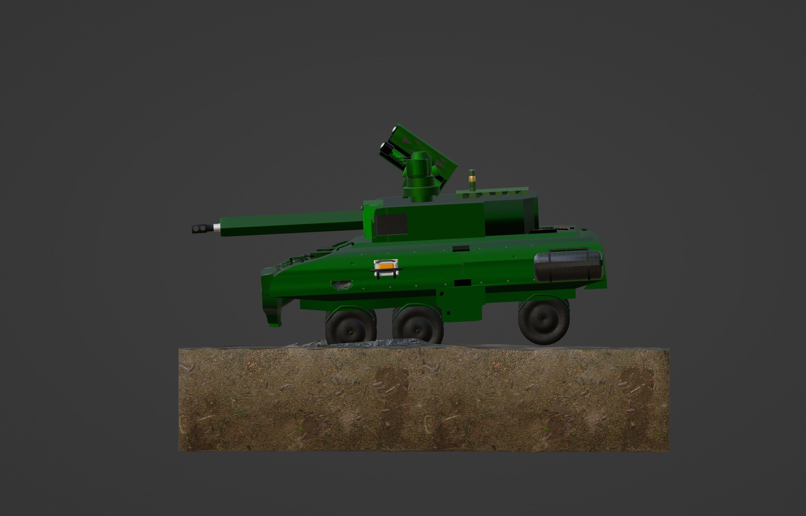 Anti-aircraft self-propelled tank 3D model | CGTrader