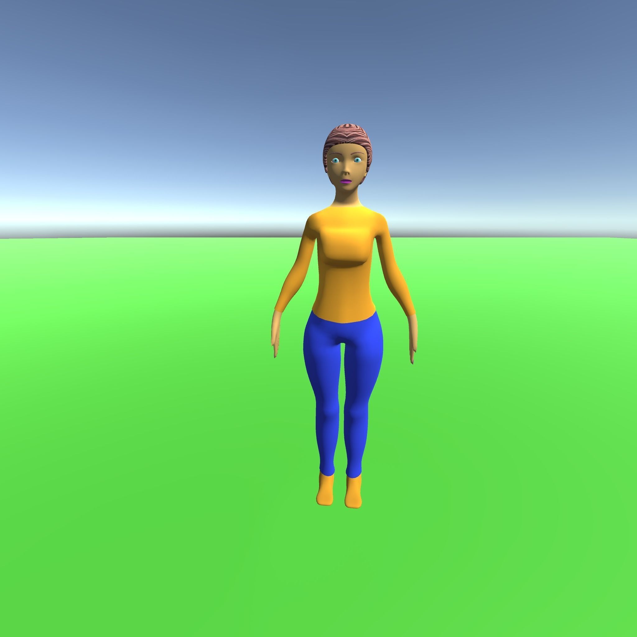 3D model Femal Characater MeMe VR / AR / low-poly | CGTrader
