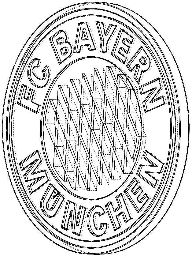FC BAYERN MUNCHEN FOOTBALL EMBLEM 3D print model 3D model 3D printable ...