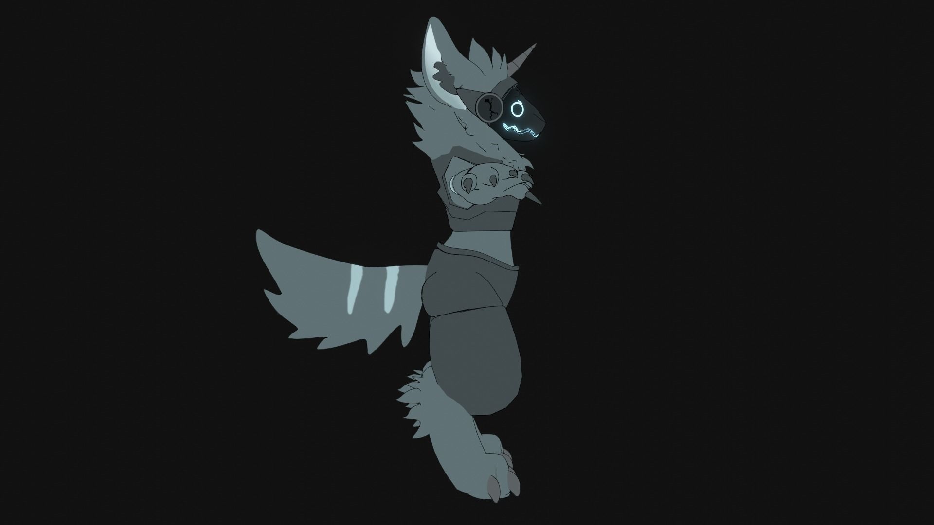 Protogen fully rigged free 3D model rigged | CGTrader