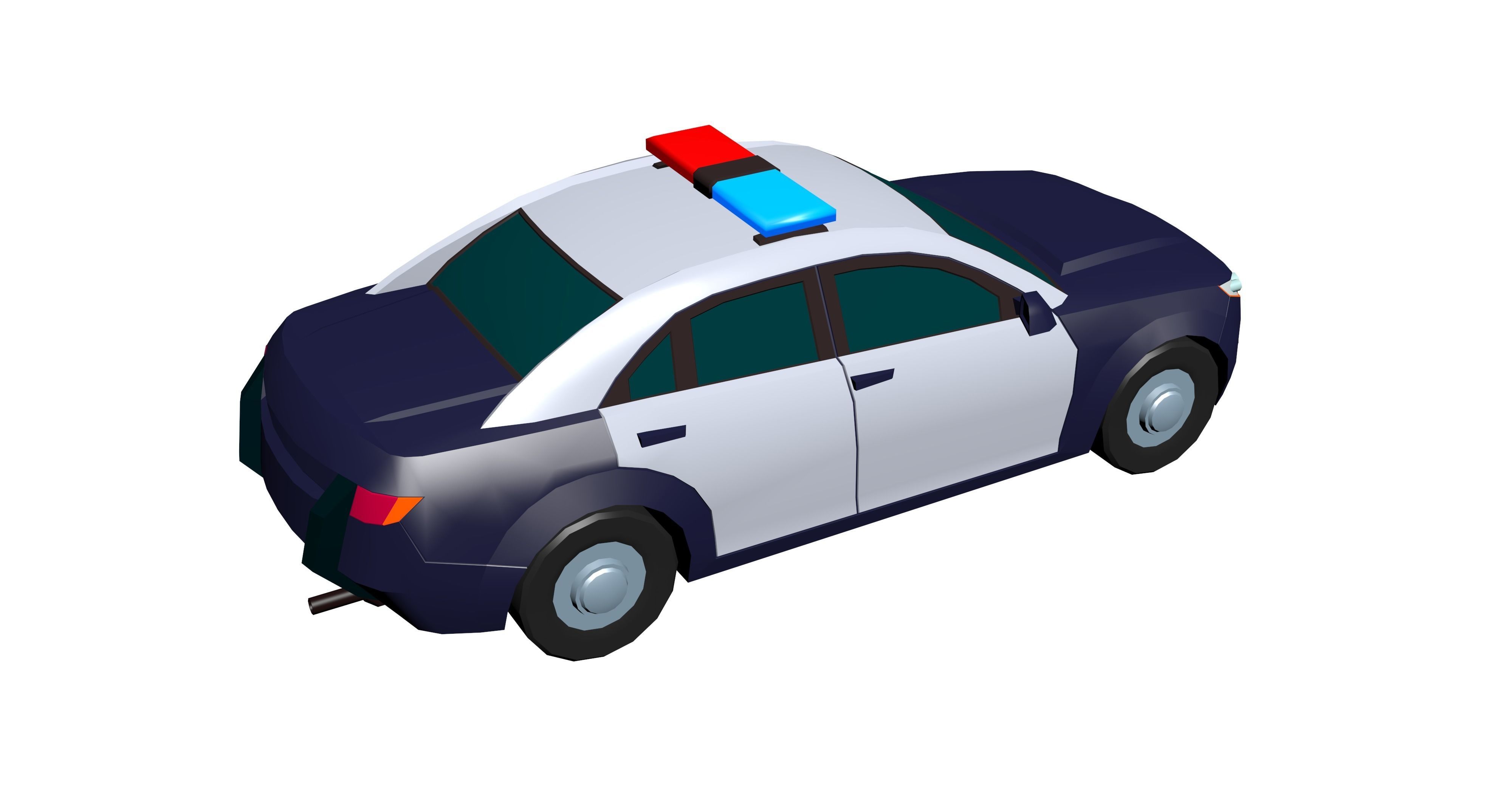 3D model Police car Hypercasual VR / AR / low-poly | CGTrader