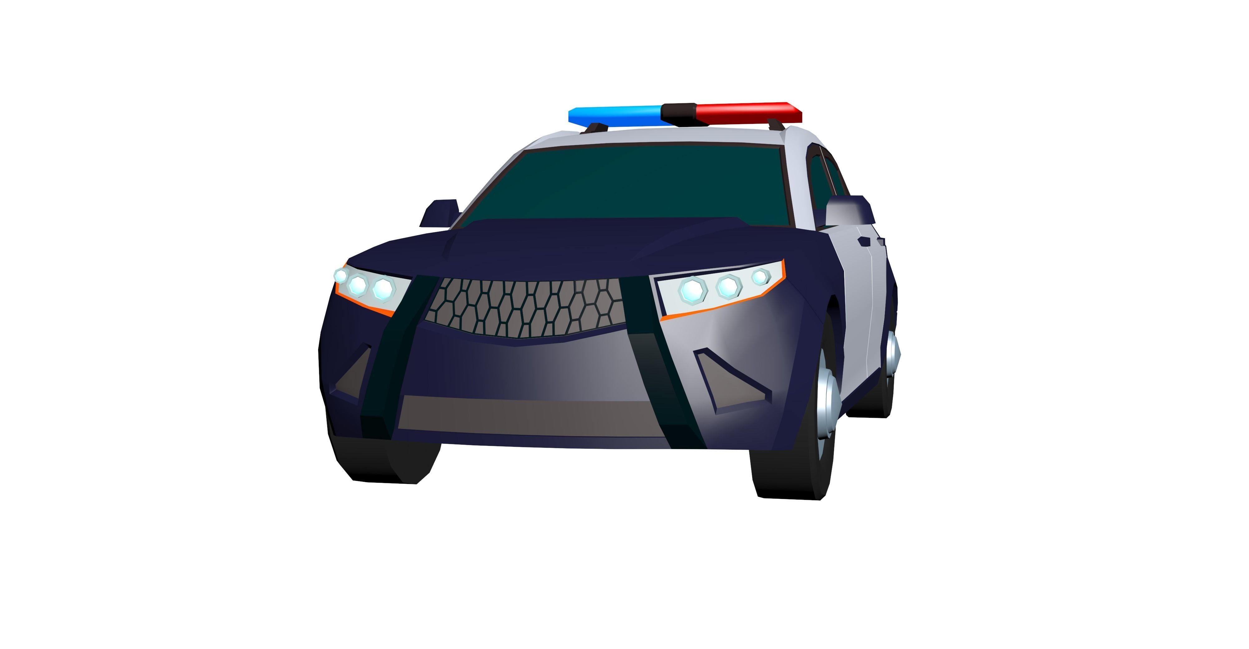 3D model Police car Hypercasual VR / AR / low-poly | CGTrader