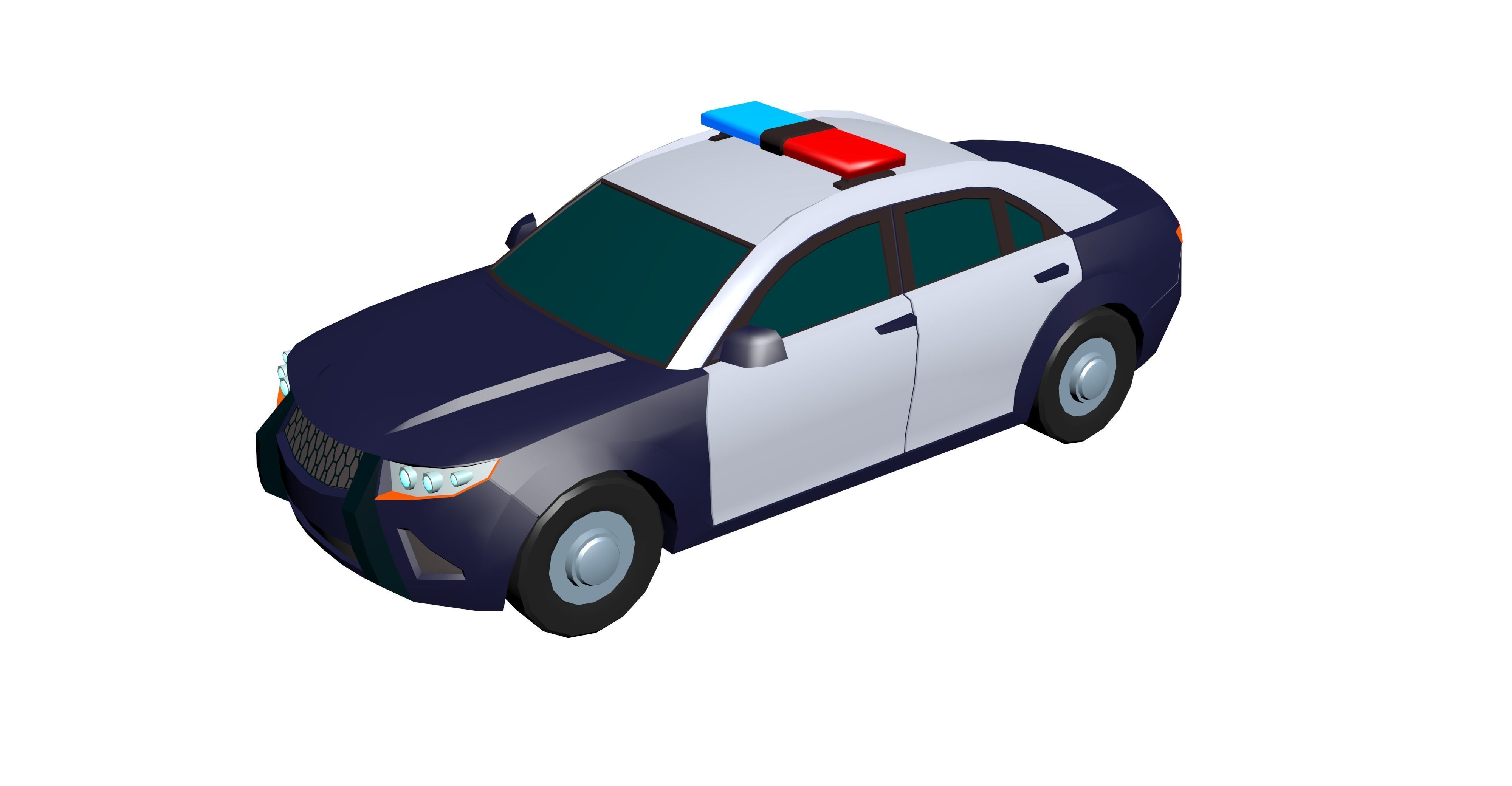 3D model Police car Hypercasual VR / AR / low-poly | CGTrader