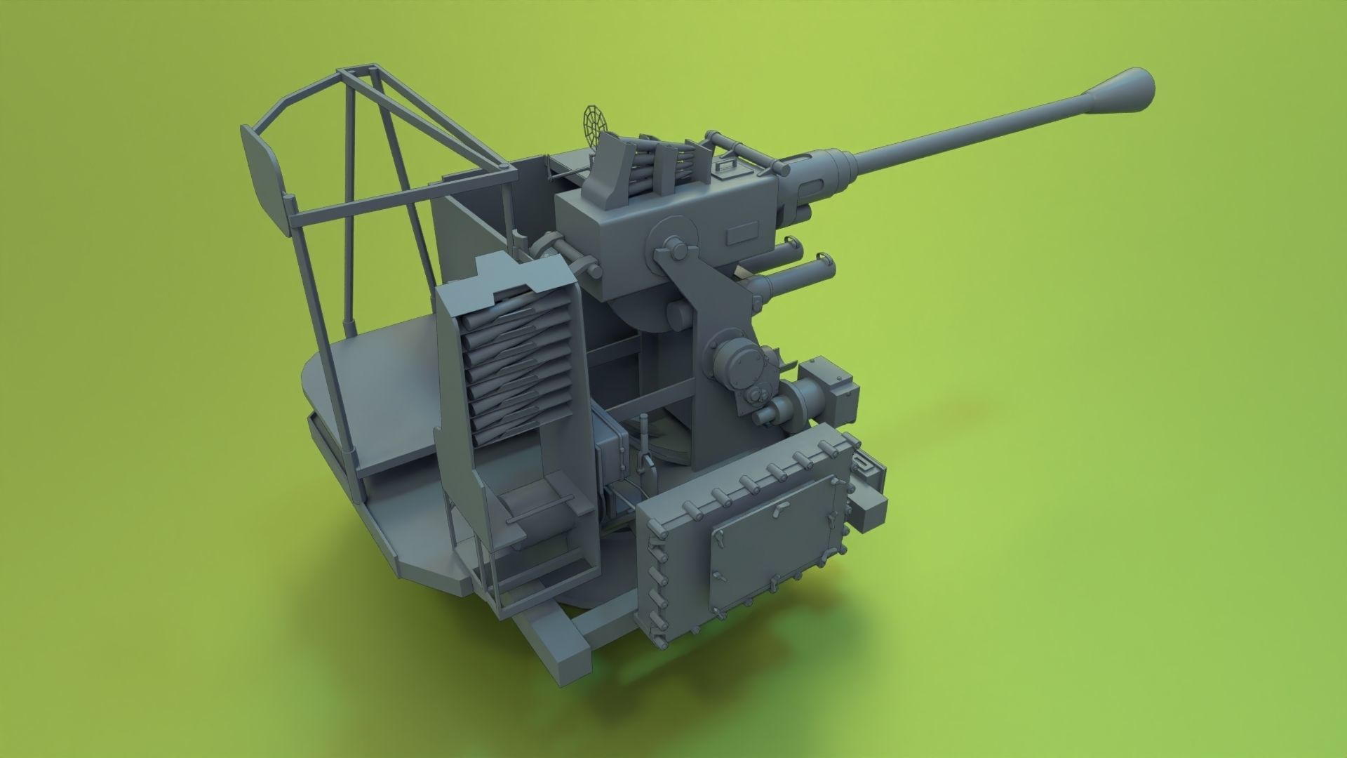 3D model HN Bofors 40mm 1x1 VR / AR / low-poly | CGTrader