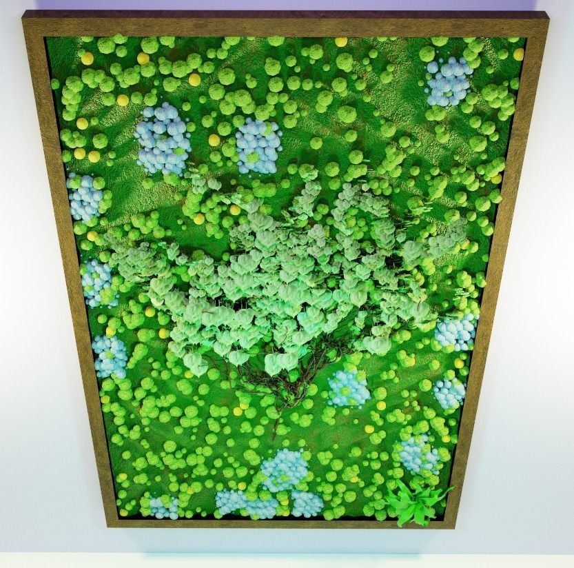 Designer stabilized moss 3D model | CGTrader