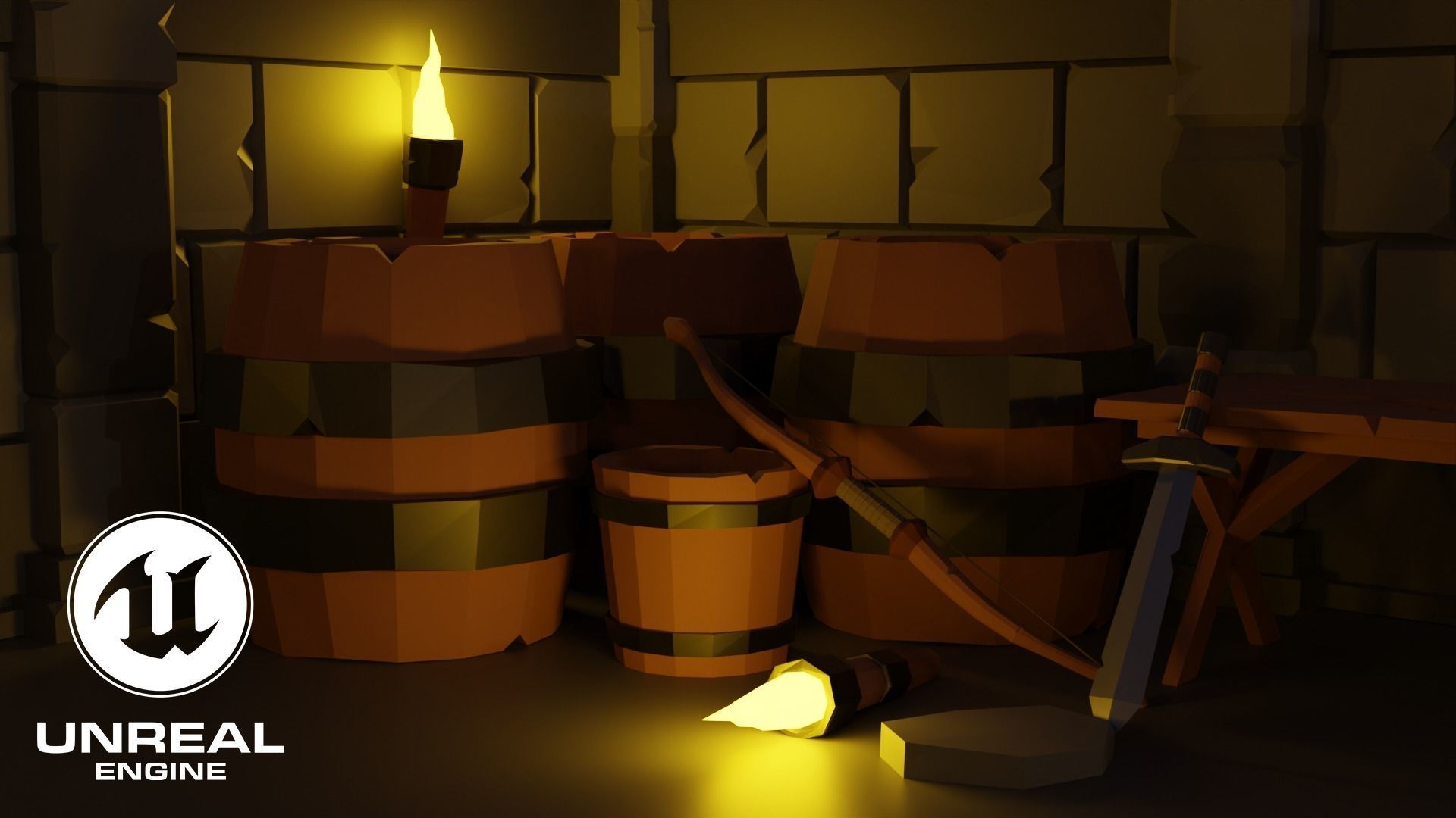 3D model Game Assets - Dungeon low-poly 3d Model game ready Collection ...