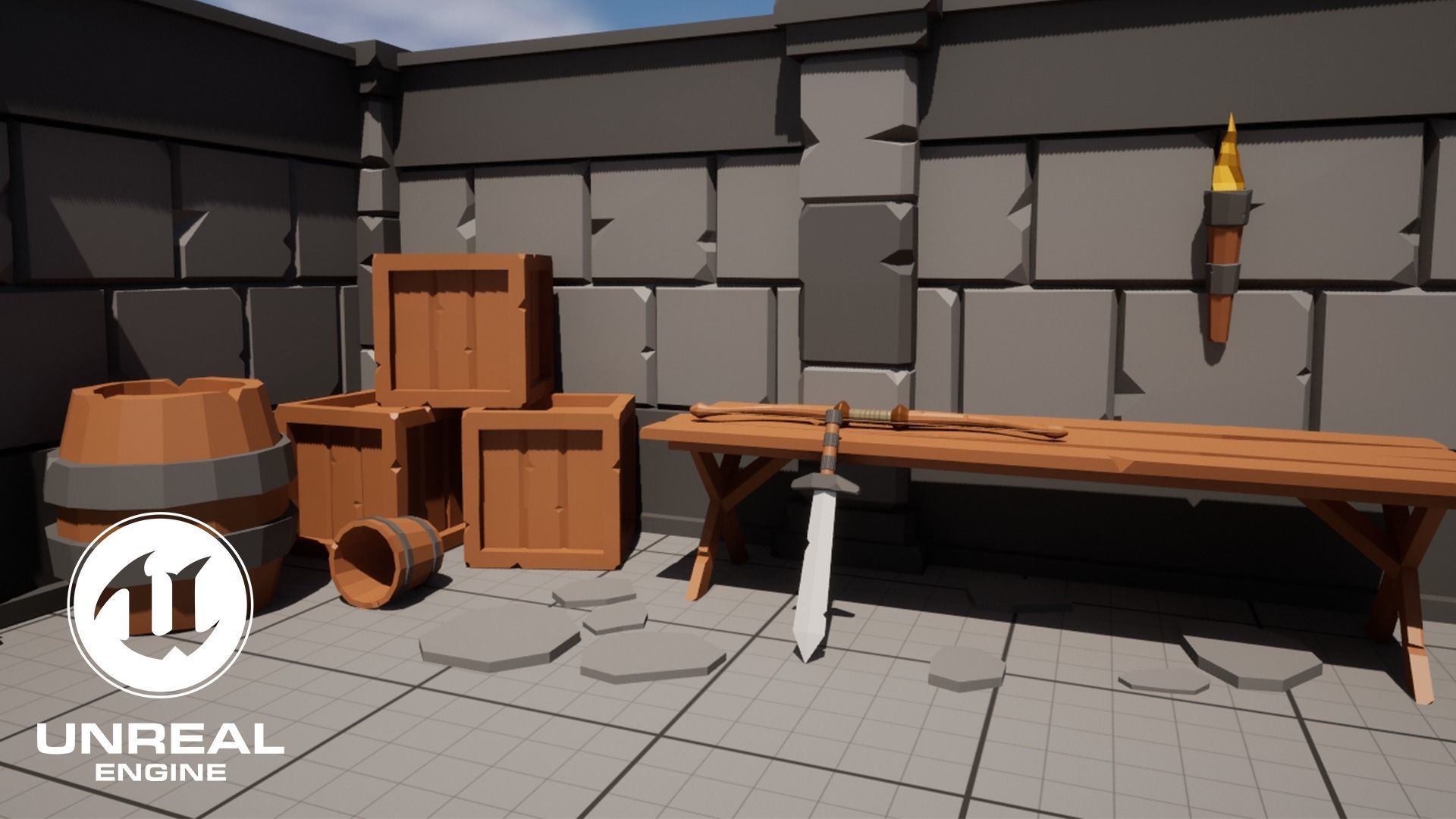 3D model Game Assets - Dungeon low-poly 3d Model game ready Collection ...