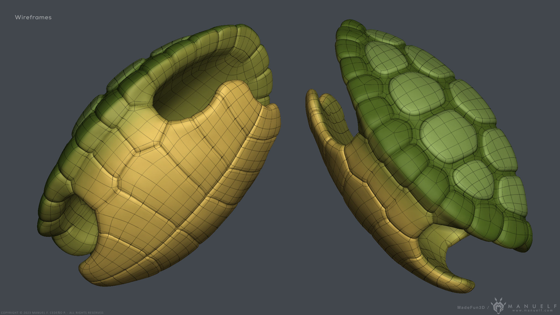 Stylized Cartoon Turtle Shell 3D model | CGTrader
