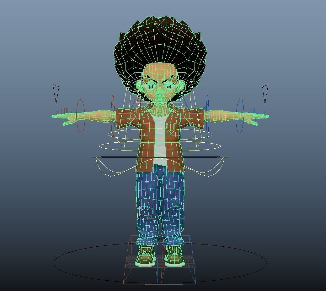 3D model Boondocks - Huey Freeman - Handpainted VR / AR / low-poly ...