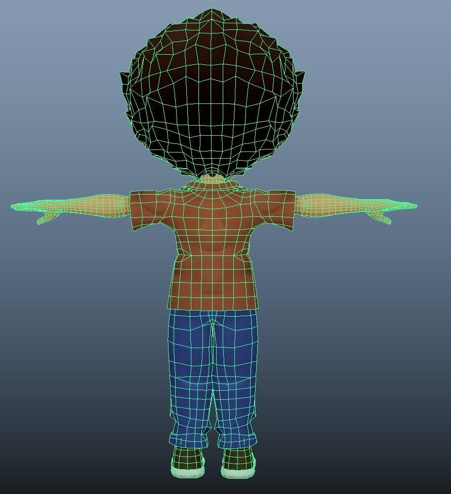 3D model Boondocks - Huey Freeman - Handpainted VR / AR / low-poly ...