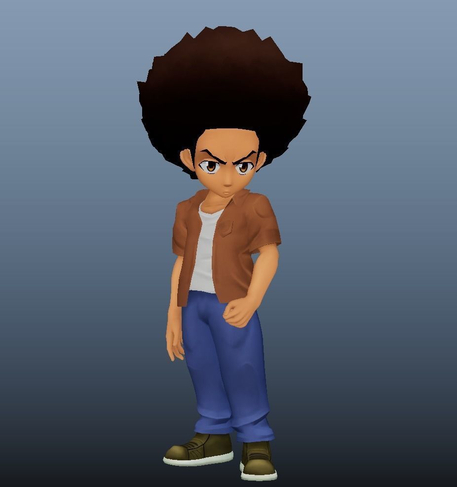 3D model Boondocks - Huey Freeman - Handpainted VR / AR / low-poly ...