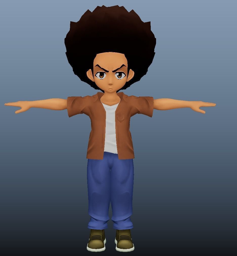 3D model Boondocks - Huey Freeman - Handpainted VR / AR / low-poly ...