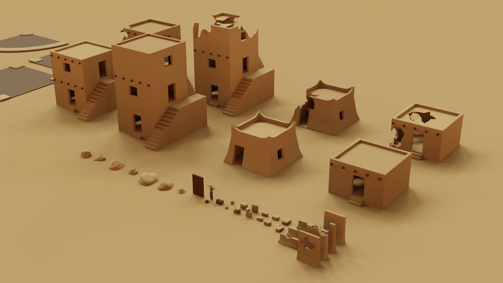 3D model MiddleEast Asset Pack Low Poly - Game Ready VR / AR / low-poly ...