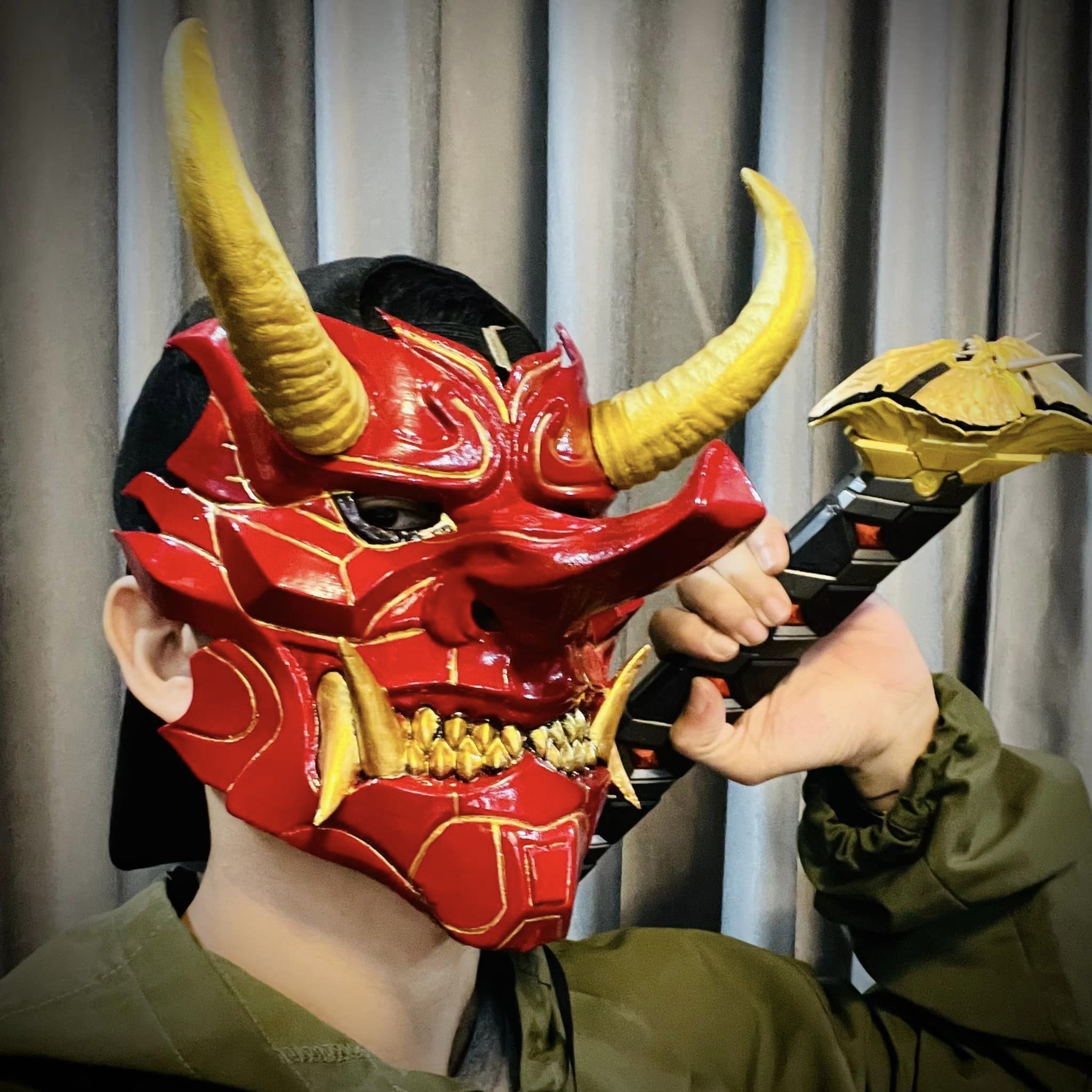 Cyber Samurai Hannya Mask - Japanese Ghost Mask 3D model 3D printable ...