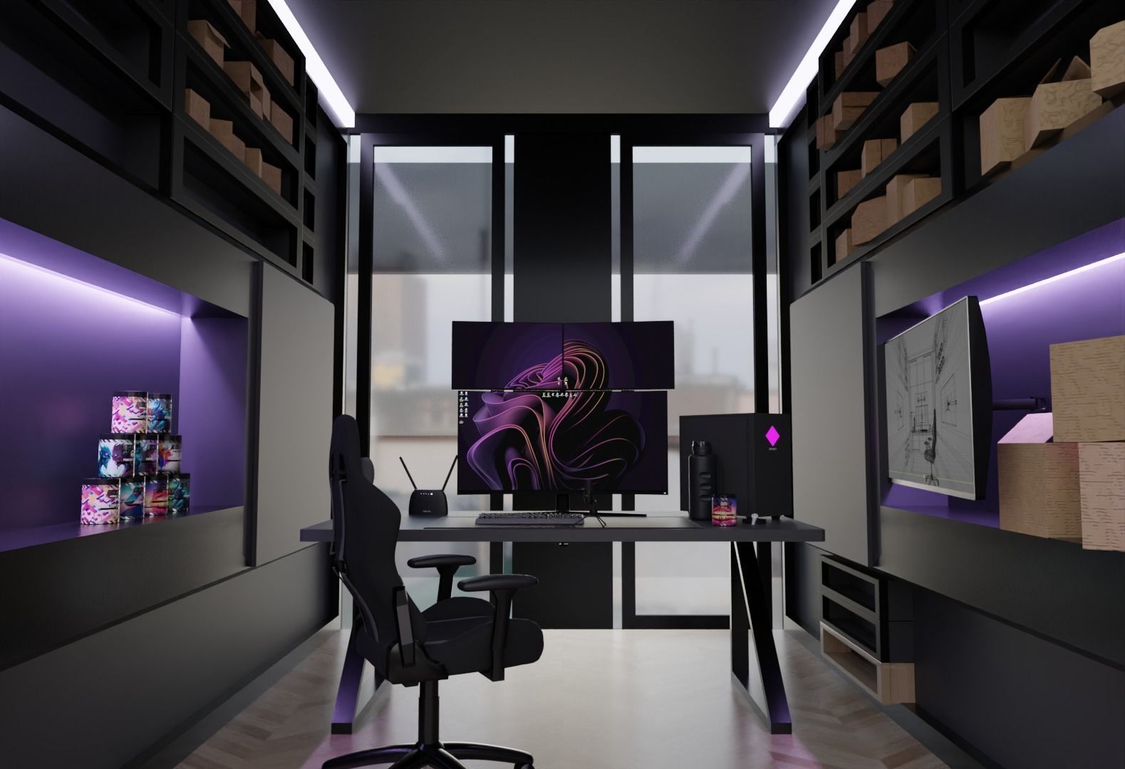 Realistic Minimal Modern Room Studio Setup 3D model | CGTrader