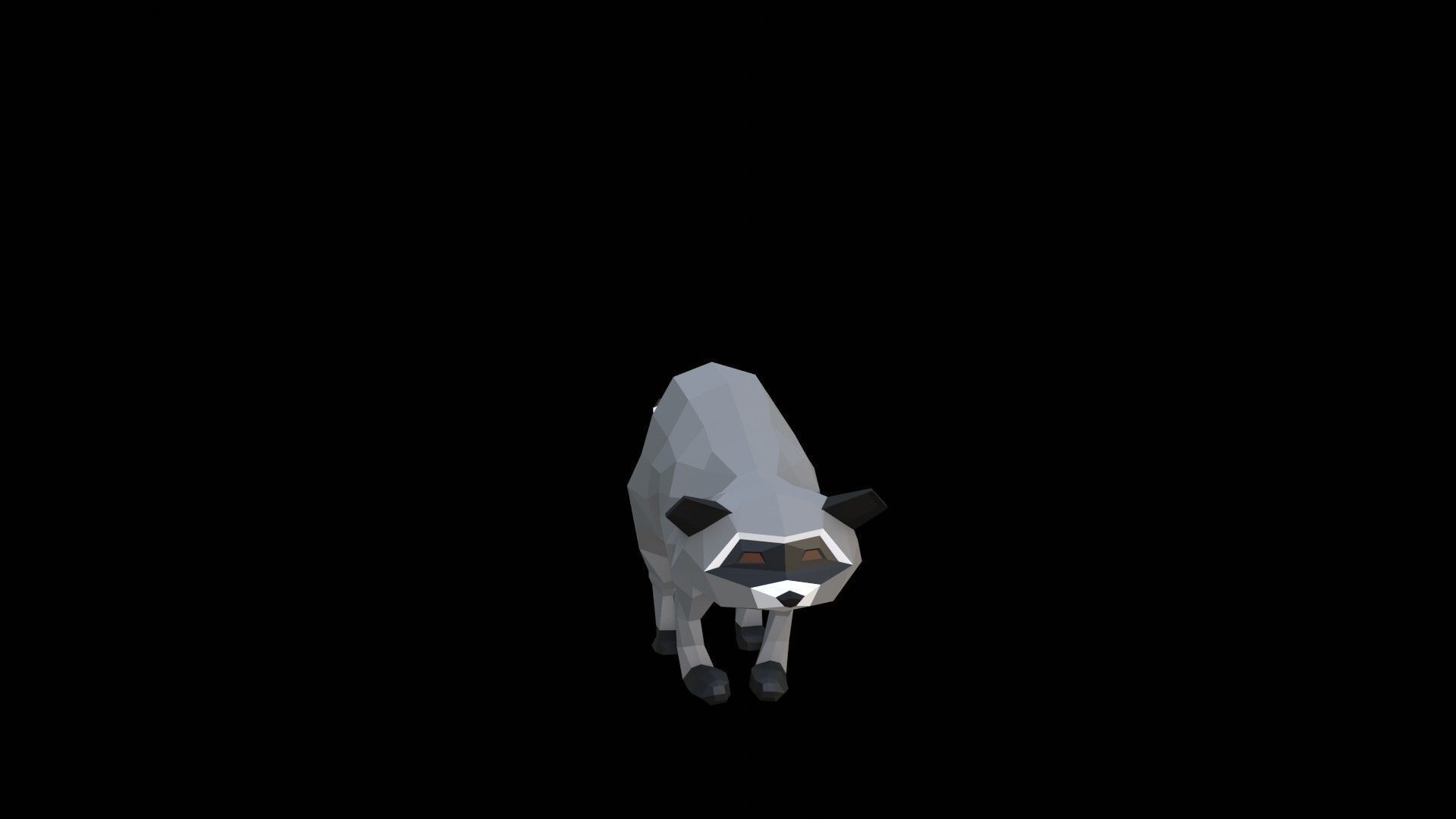 3D model Raccoon VR / AR / low-poly | CGTrader