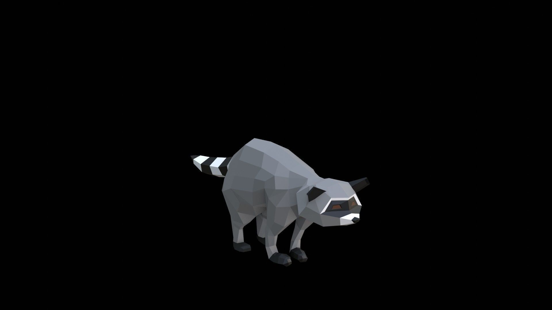 3D model Raccoon VR / AR / low-poly | CGTrader