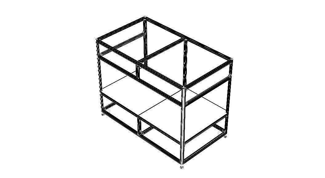 Aluminum Machine Structure - Large Size 3D model rigged | CGTrader