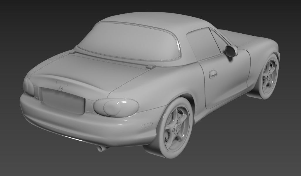 Mazda MX5 Miata coupe 1999 - Printable 3D model 3D model 3D printable ...