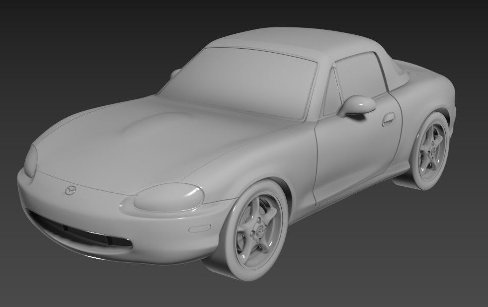 Mazda MX5 Miata coupe 1999 - Printable 3D model 3D model 3D printable ...