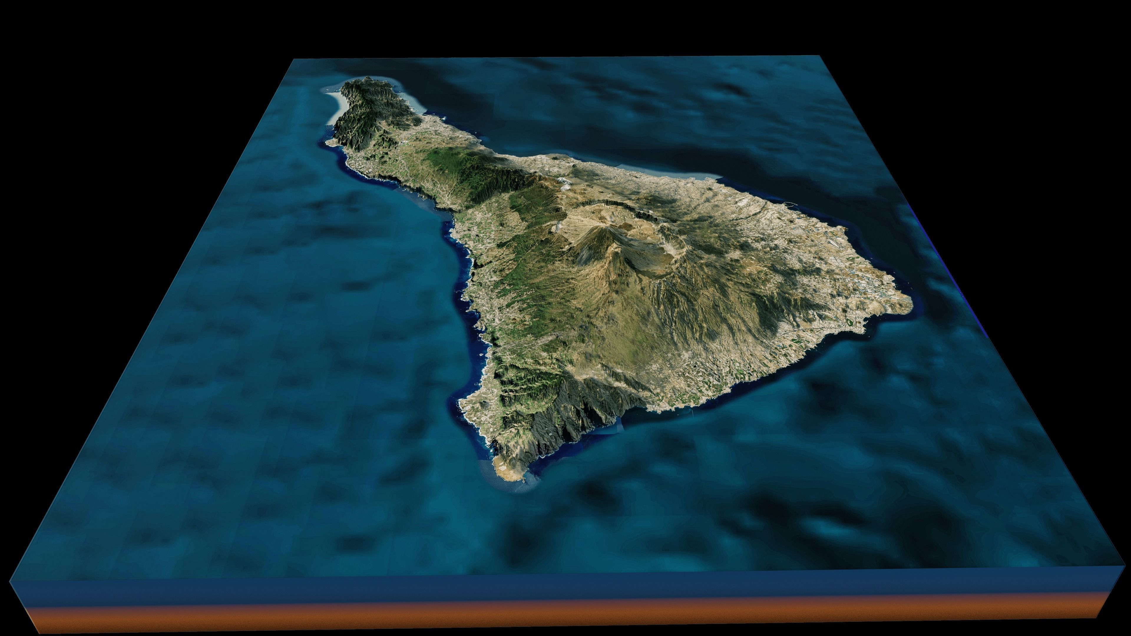 Tenerife Island full 3d model terrain 3D model | CGTrader