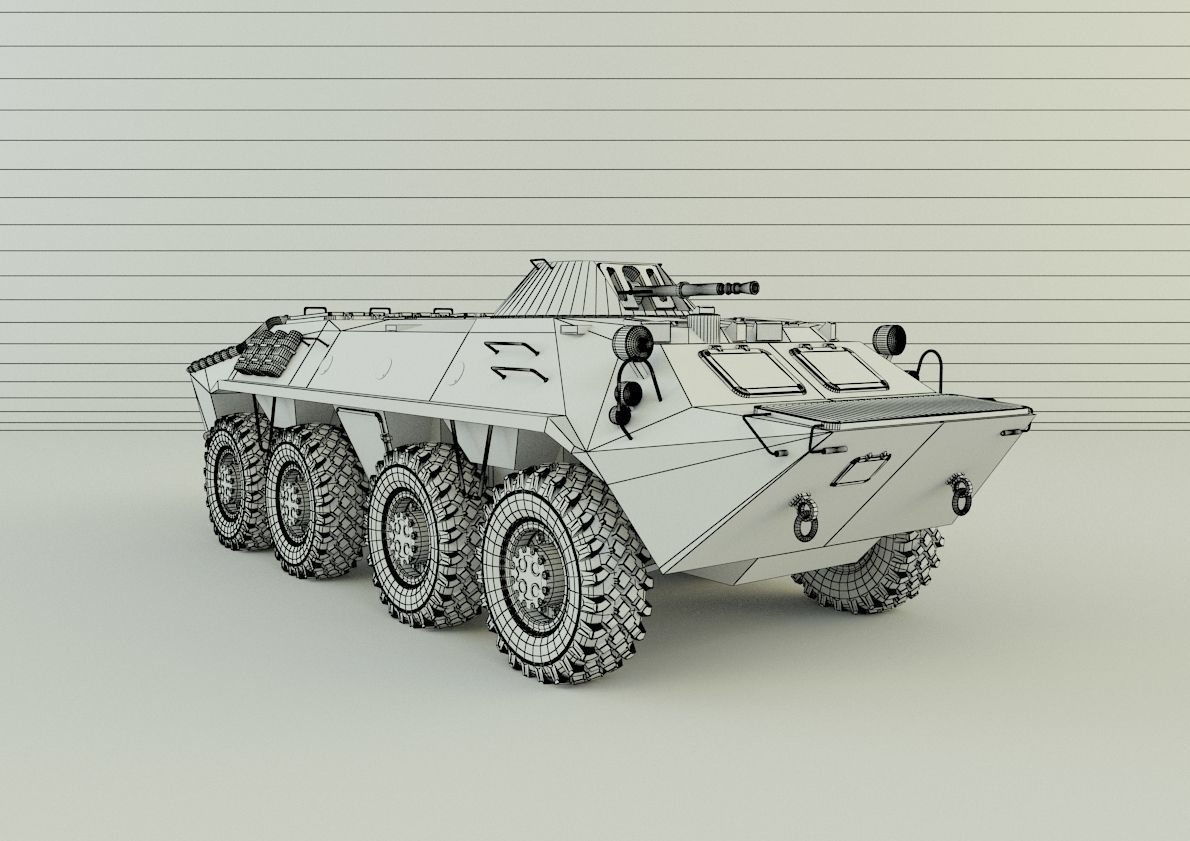 btr-70 military vehicle 3D model | CGTrader