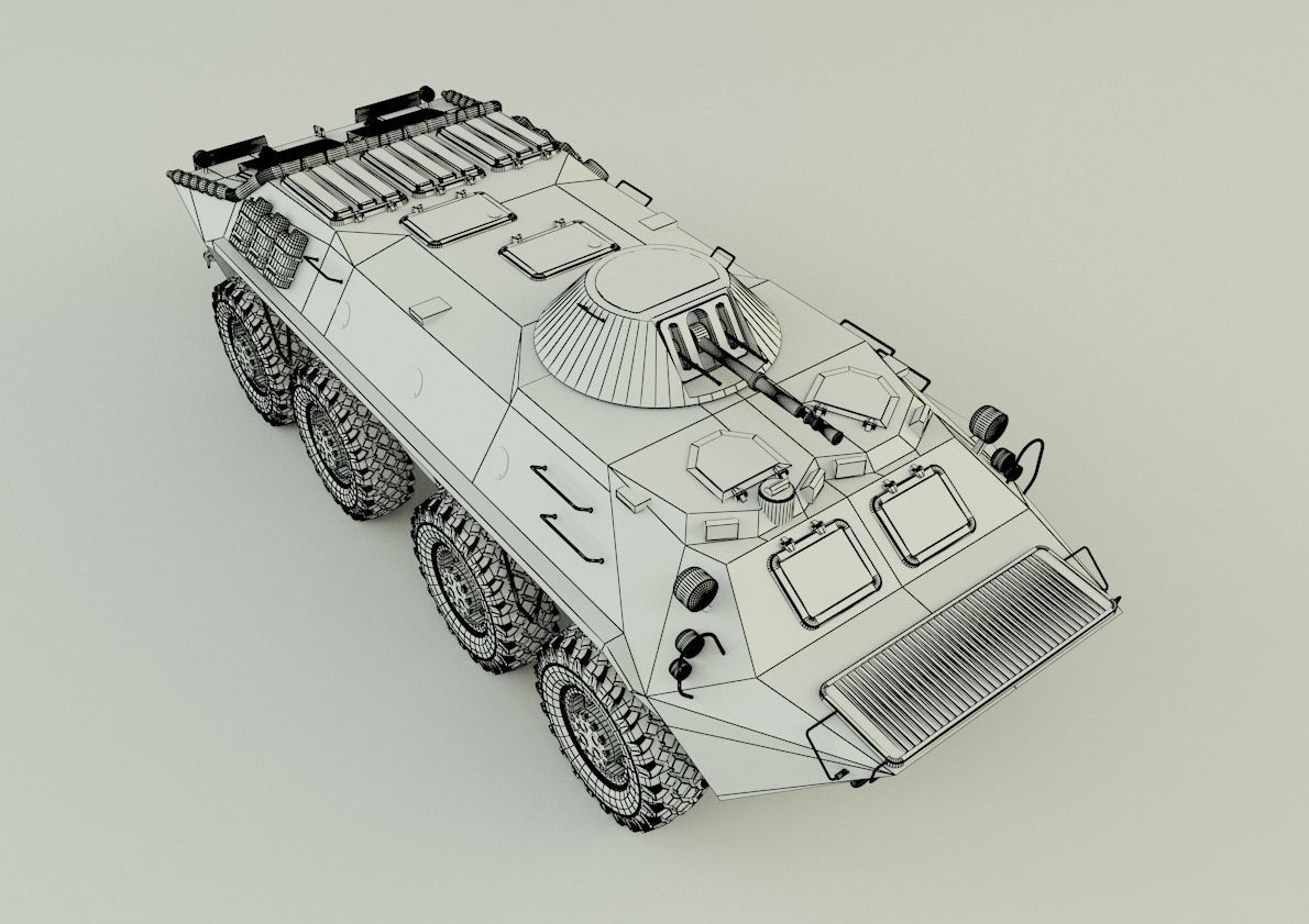 btr-70 military vehicle 3D model | CGTrader