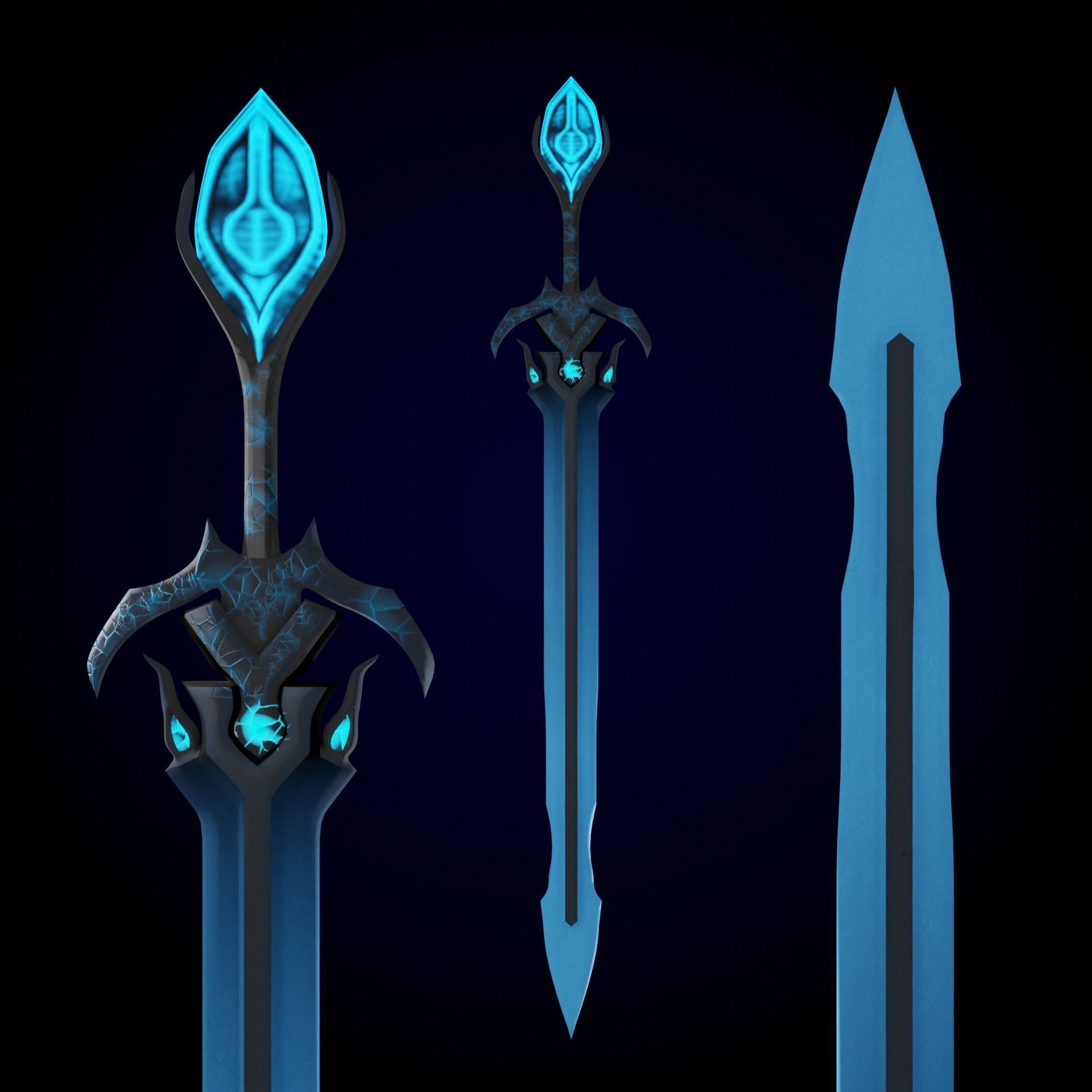 3D model Fantasy Stylized Sword VR / AR / low-poly | CGTrader