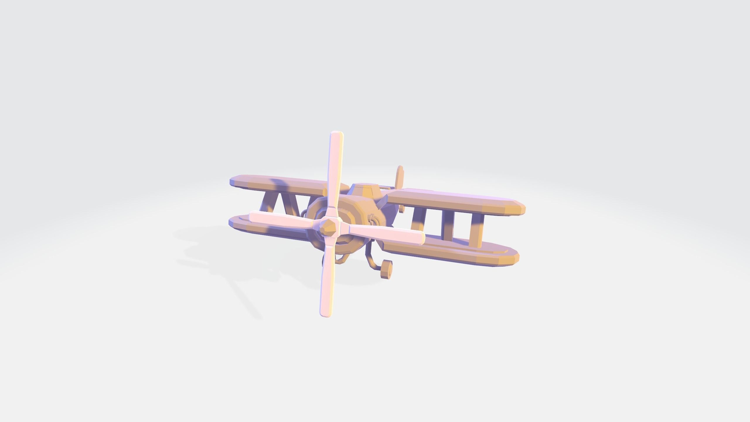 3D model Vintage propeller plane VR / AR / low-poly | CGTrader