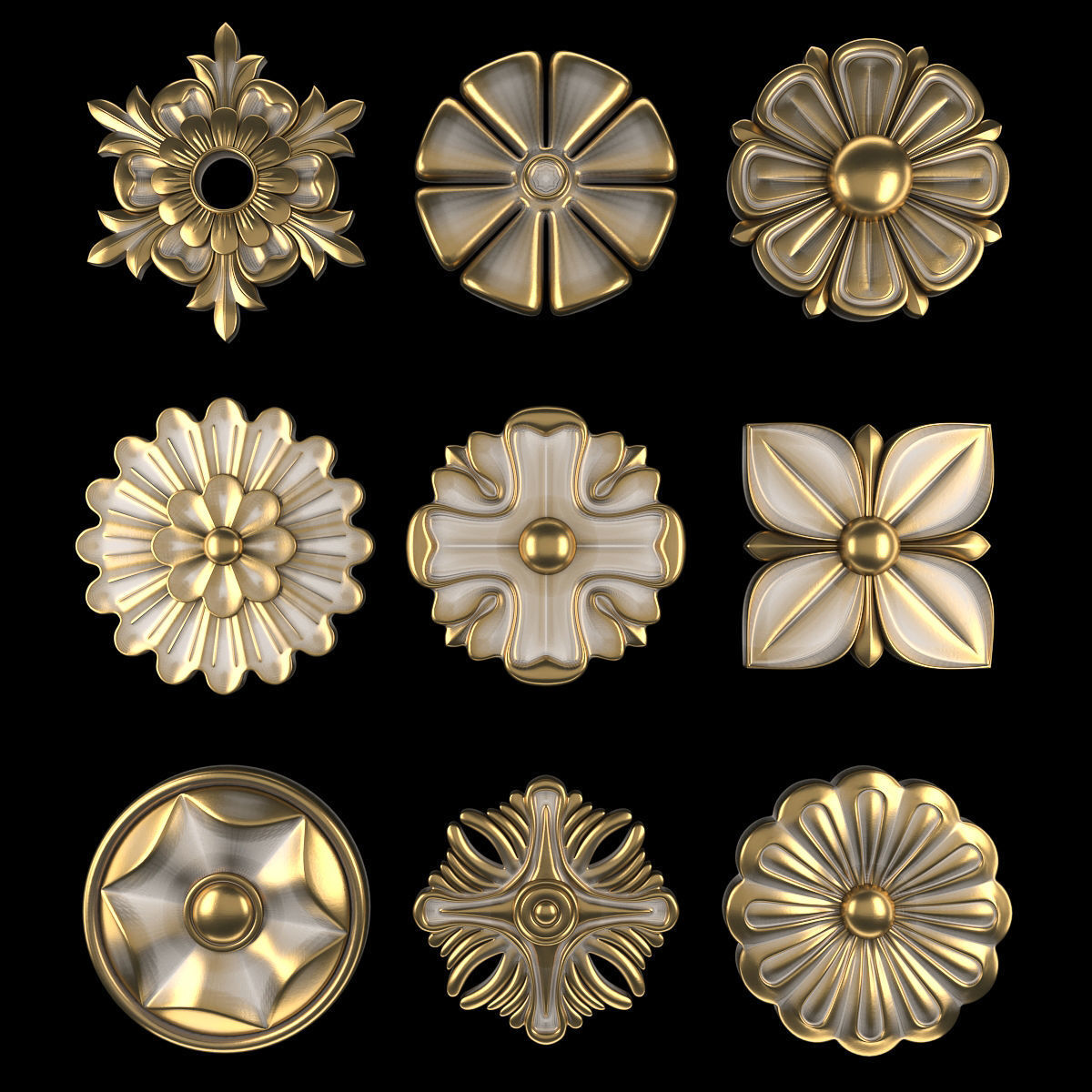 Ornament Element Pack 09 3D model | CGTrader