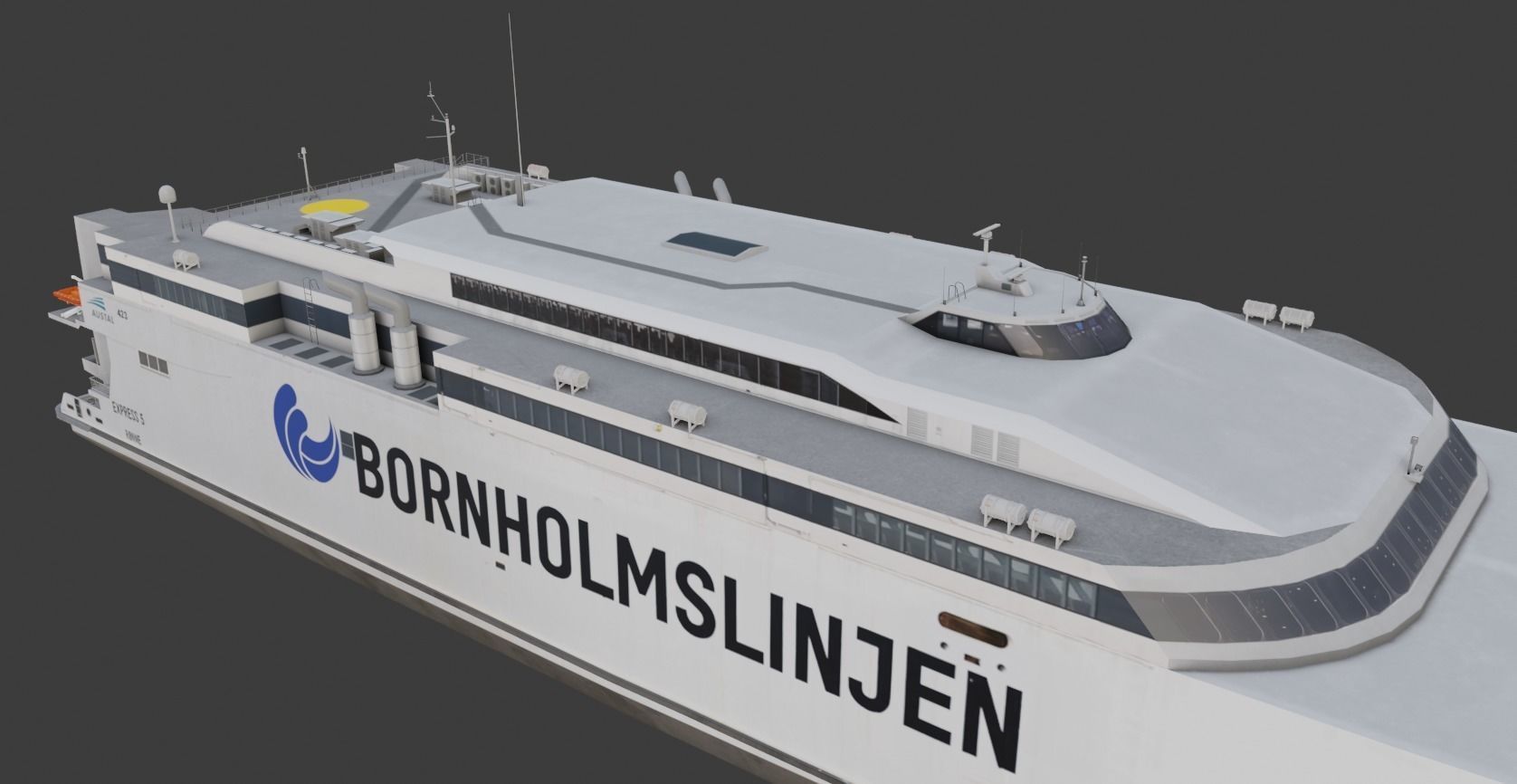 3D model High speed ferry Bornholmslinjen Express 5 3D model VR / AR ...