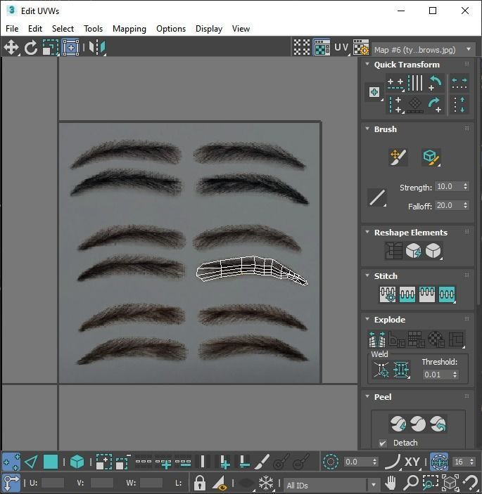Pack Of Artificial Eyebrows Set 3D model | CGTrader