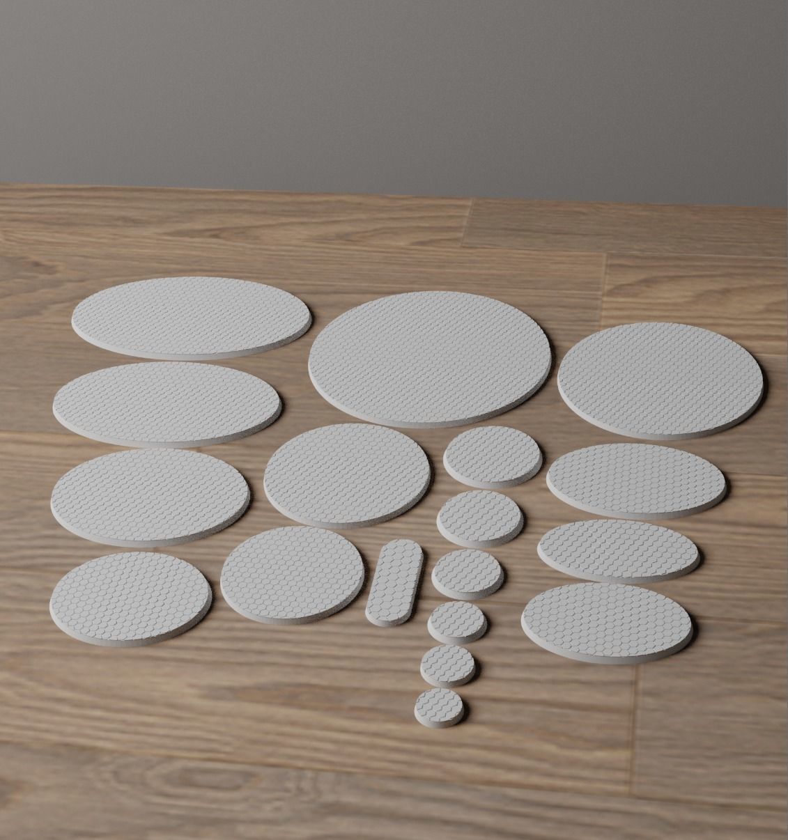 HD Base Set 8 - Hex Grid 3D model 3D printable | CGTrader