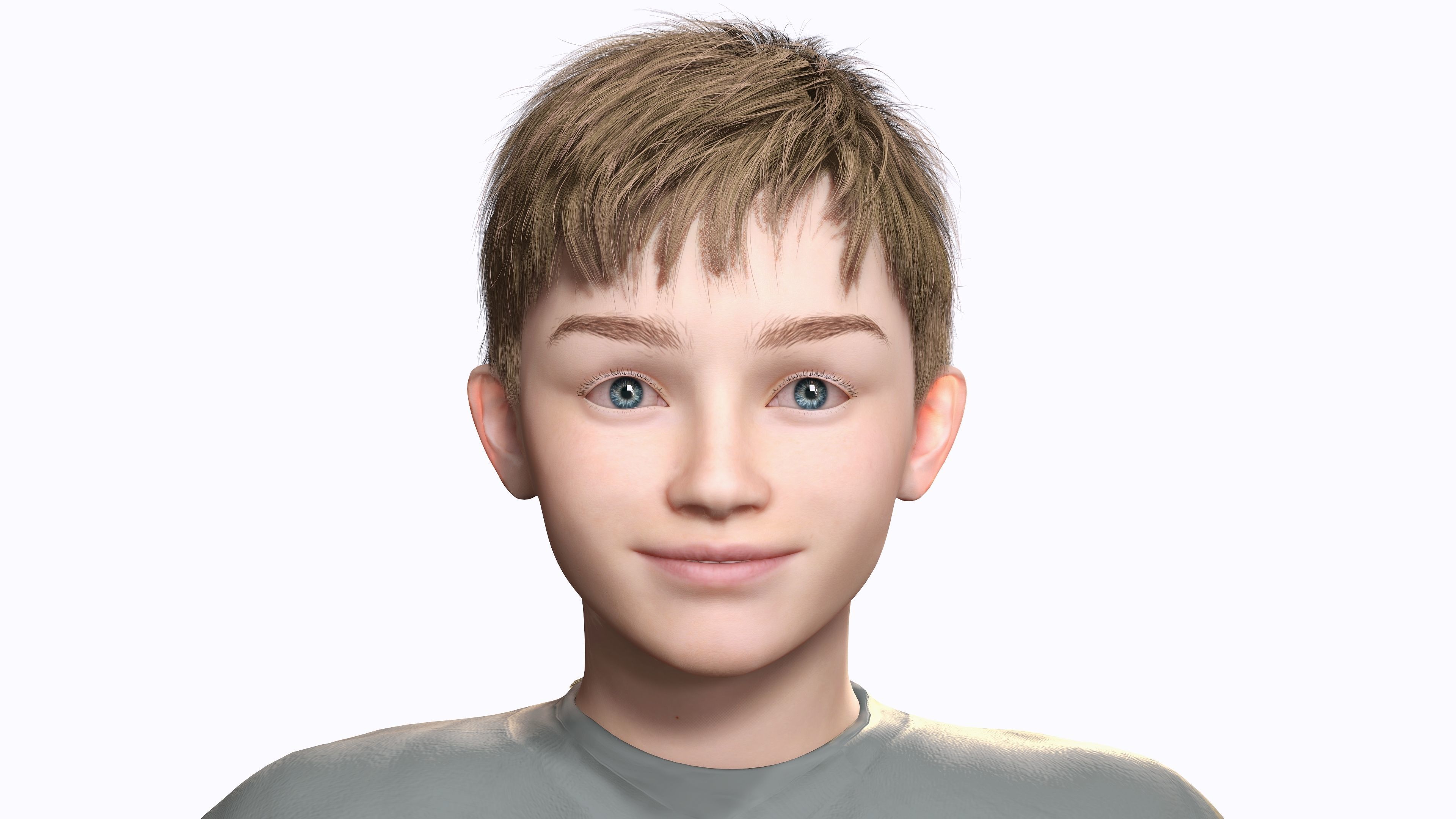 3D model HENRY-Playful Kid Realistic Child Boy VR / AR / low-poly ...