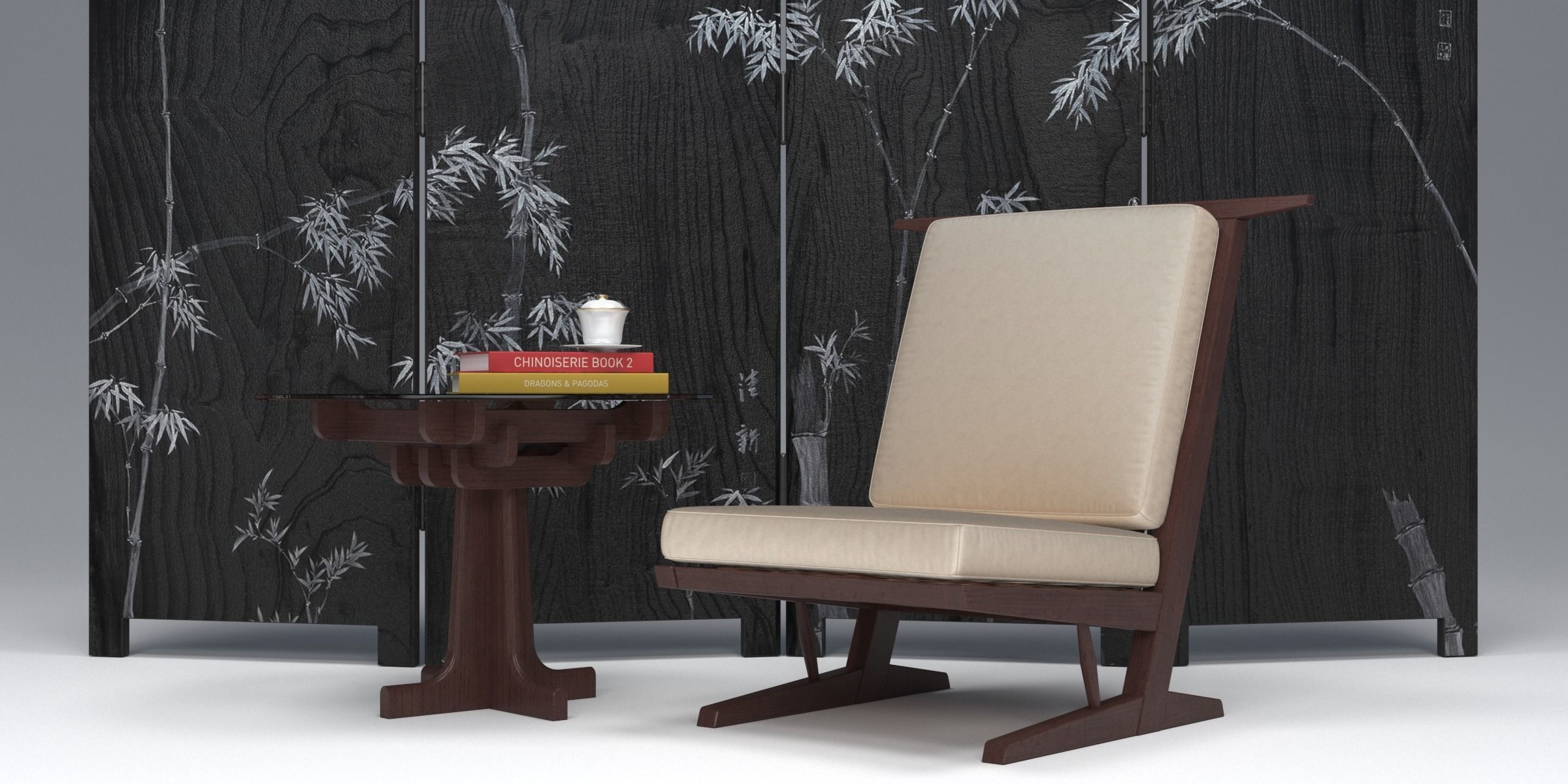 3D model DOUGONG READING ARMCHAIR VR / AR / low-poly | CGTrader