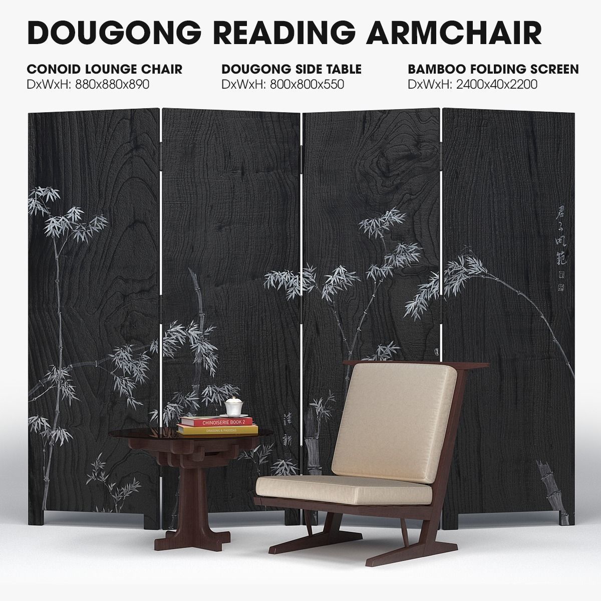 3D model DOUGONG READING ARMCHAIR VR / AR / low-poly | CGTrader