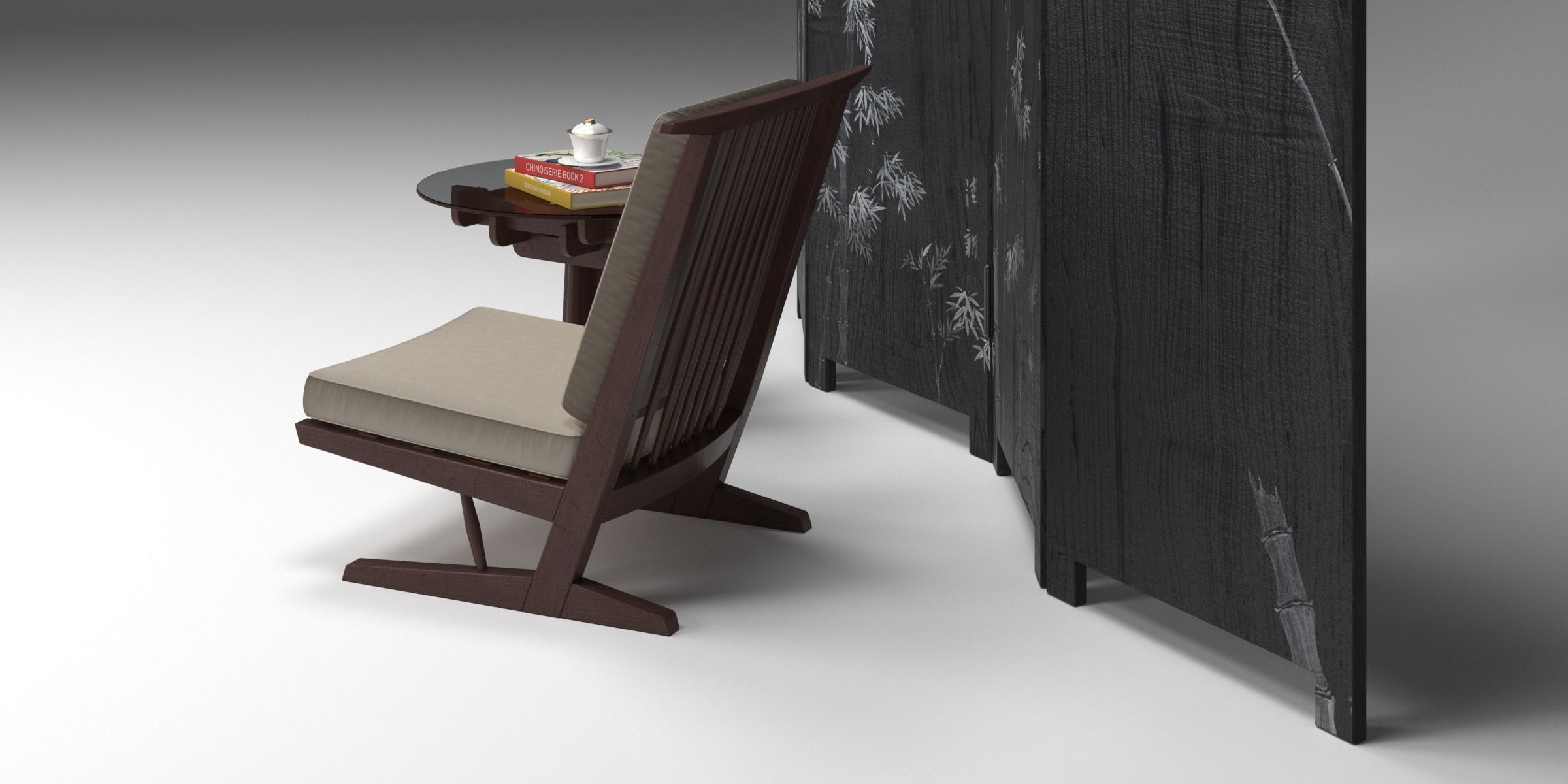 3D model DOUGONG READING ARMCHAIR VR / AR / low-poly | CGTrader