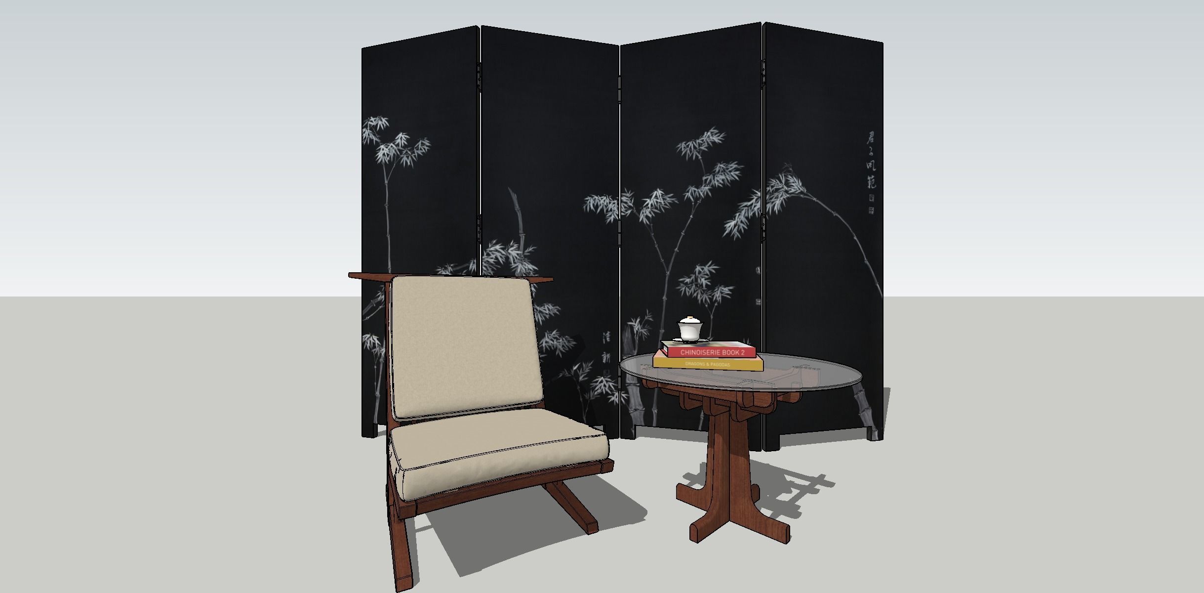 3D model DOUGONG READING ARMCHAIR VR / AR / low-poly | CGTrader