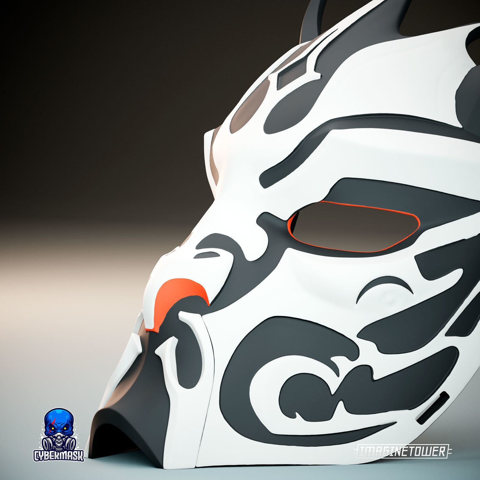 Japanese Kabuki Theatre Cosplay Mask 3D model 3D printable | CGTrader
