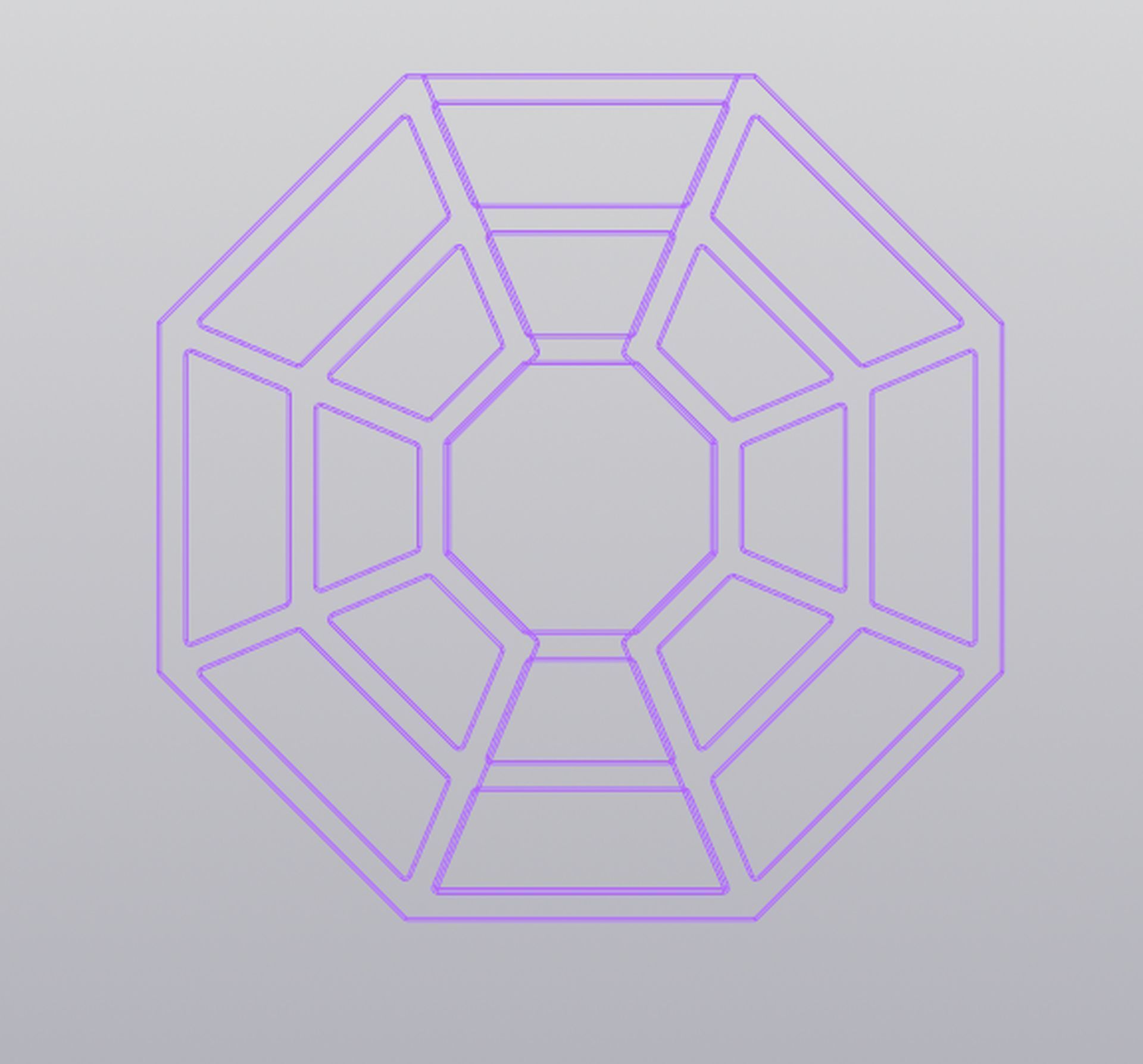 Octagon Decorative Vase 3D model 3D printable | CGTrader