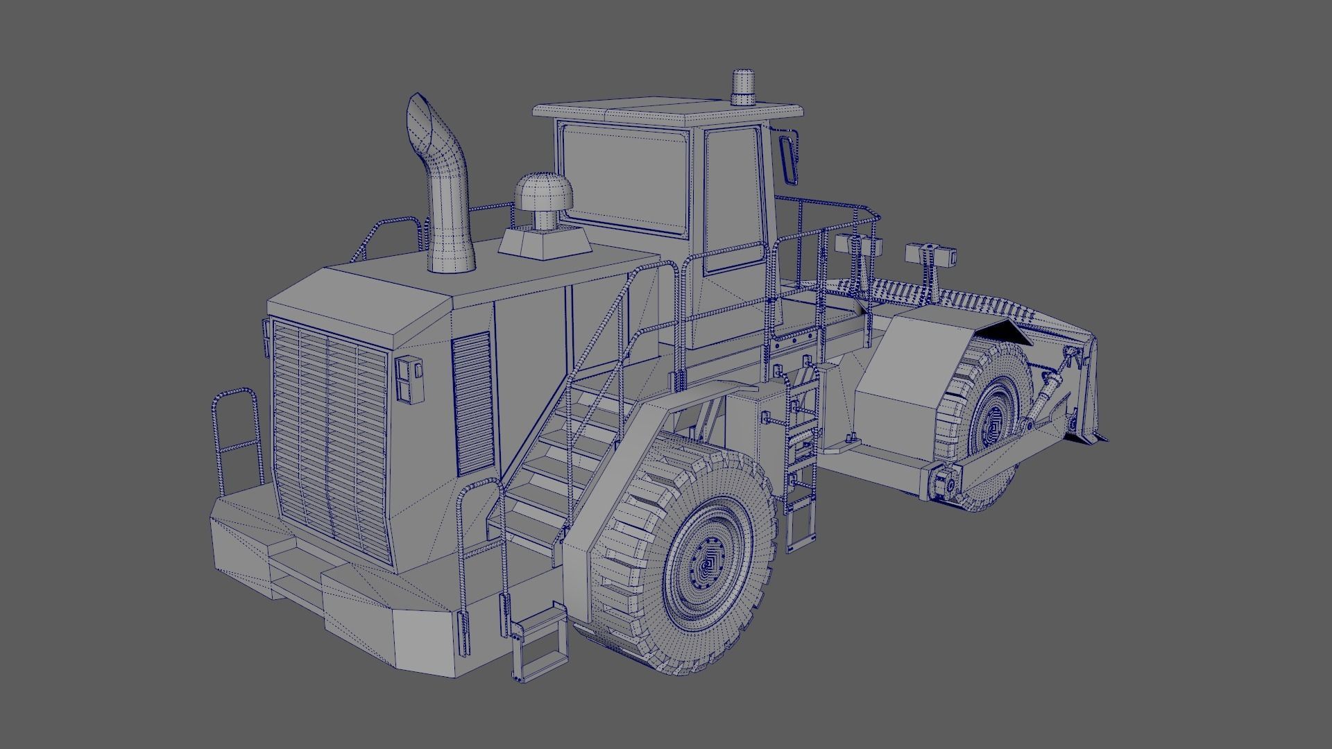 3D model Buldozer Caterpillar Concept Wheel Dozer VR / AR / low-poly ...