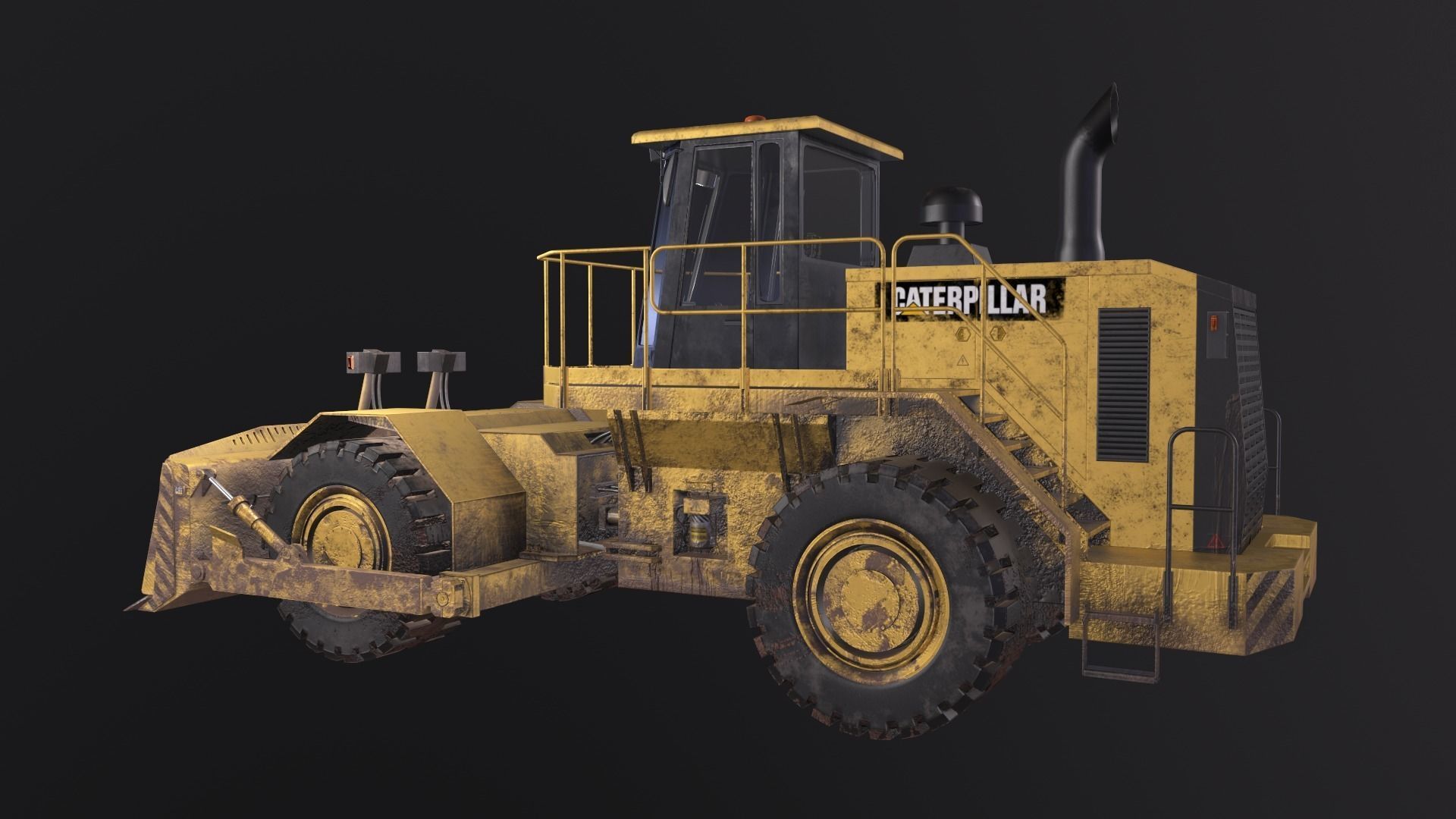 3D model Buldozer Caterpillar Concept Wheel Dozer VR / AR / low-poly ...