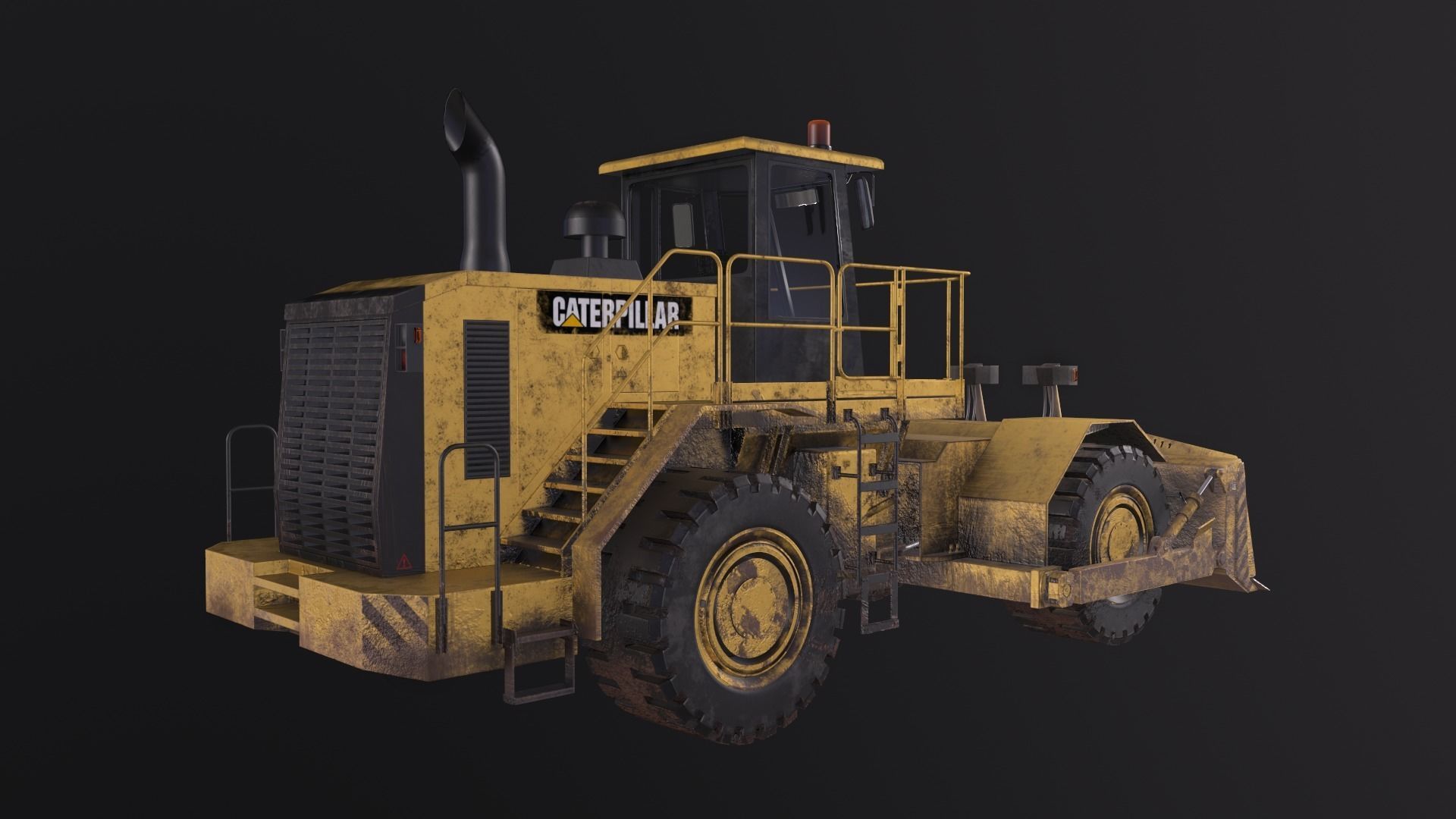 3D model Buldozer Caterpillar Concept Wheel Dozer VR / AR / low-poly ...