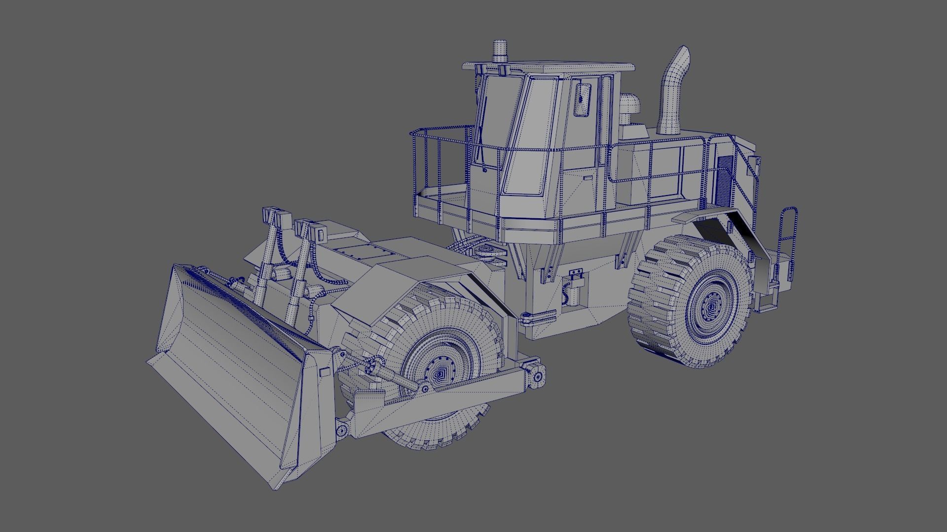 3D model Buldozer Caterpillar Concept Wheel Dozer VR / AR / low-poly ...