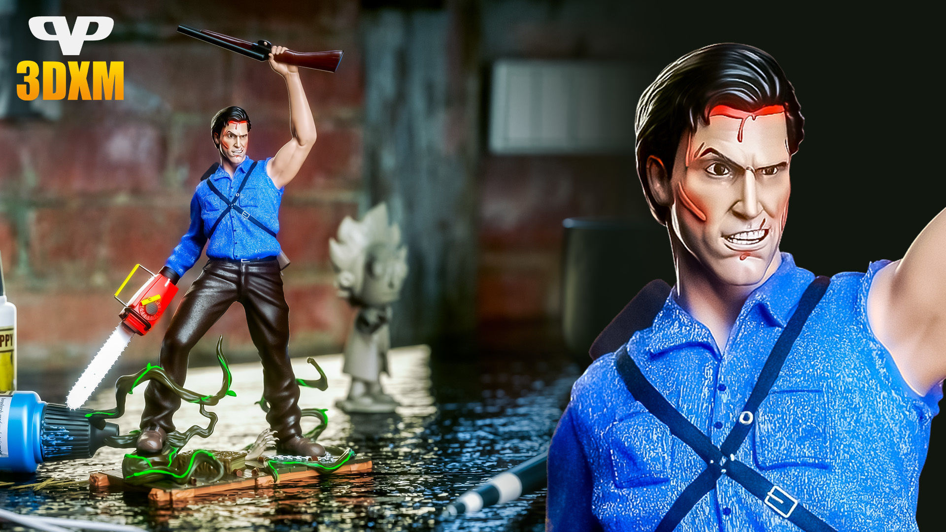 Ash Evil Dead STL for 3D Printing 3DXM ChibiSTL 3D model 3D printable ...