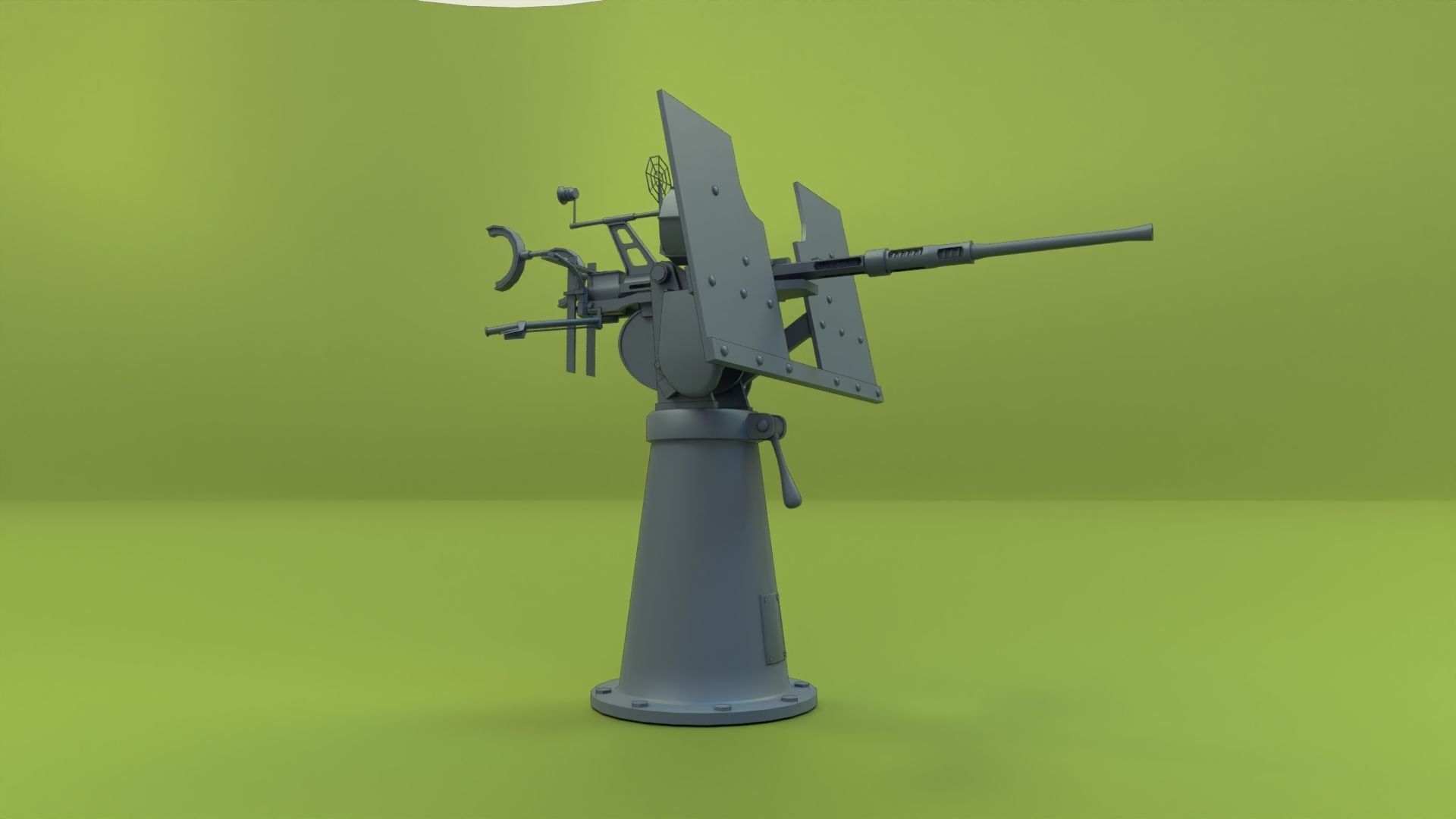 3D model Oerlikon 20mm AA gun VR / AR / low-poly | CGTrader