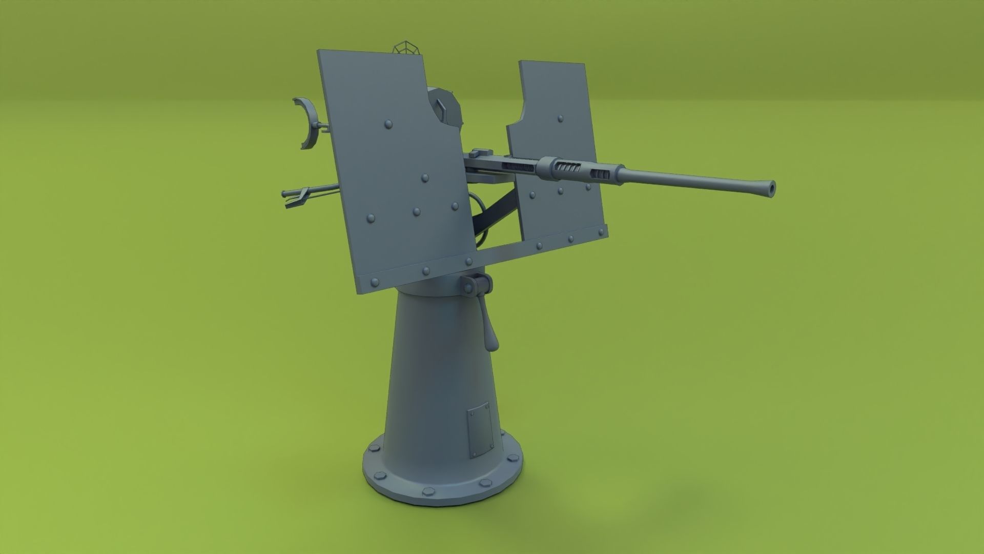 3D model Oerlikon 20mm AA gun VR / AR / low-poly | CGTrader