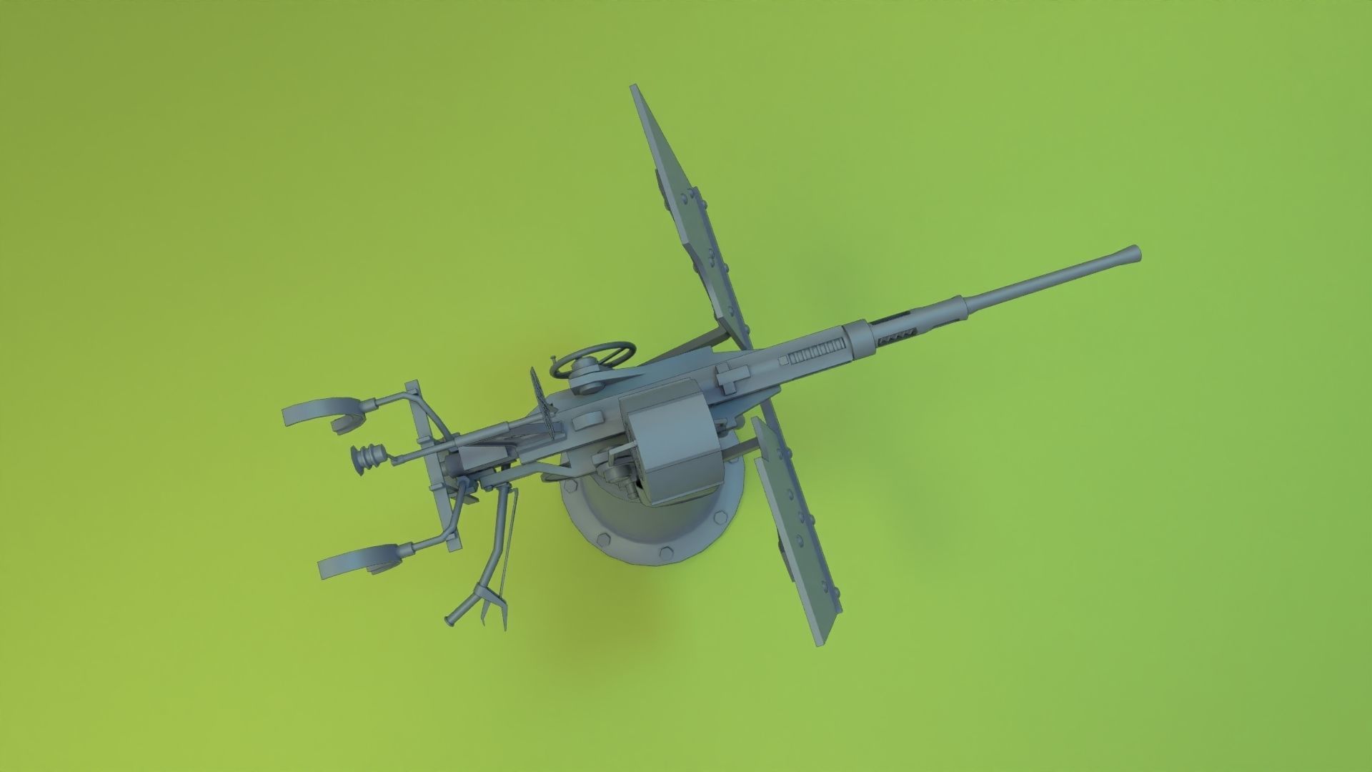 3D model Oerlikon 20mm AA gun VR / AR / low-poly | CGTrader